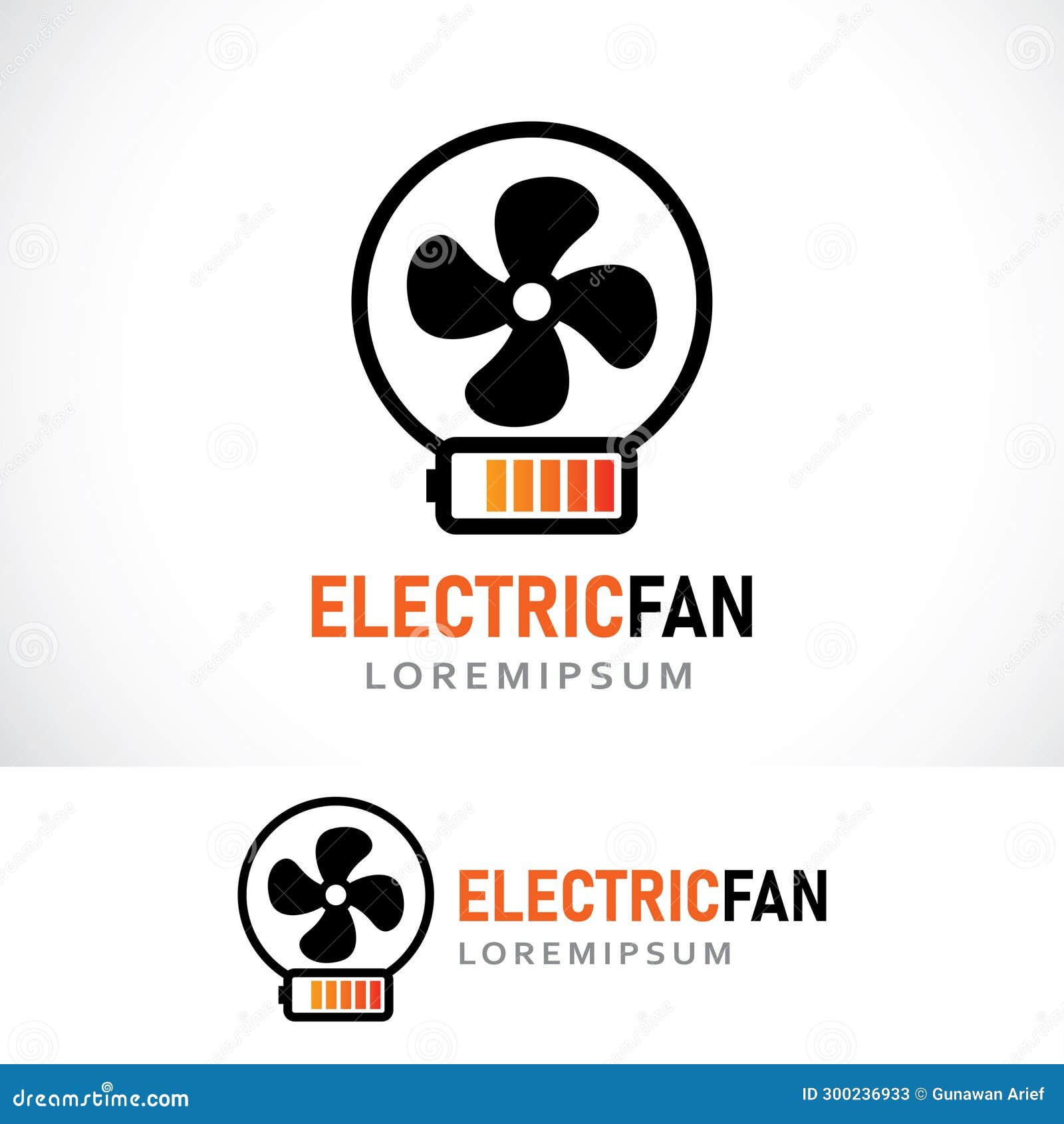 Electric Fan Logo Design Template Stock Illustration - Illustration of ...