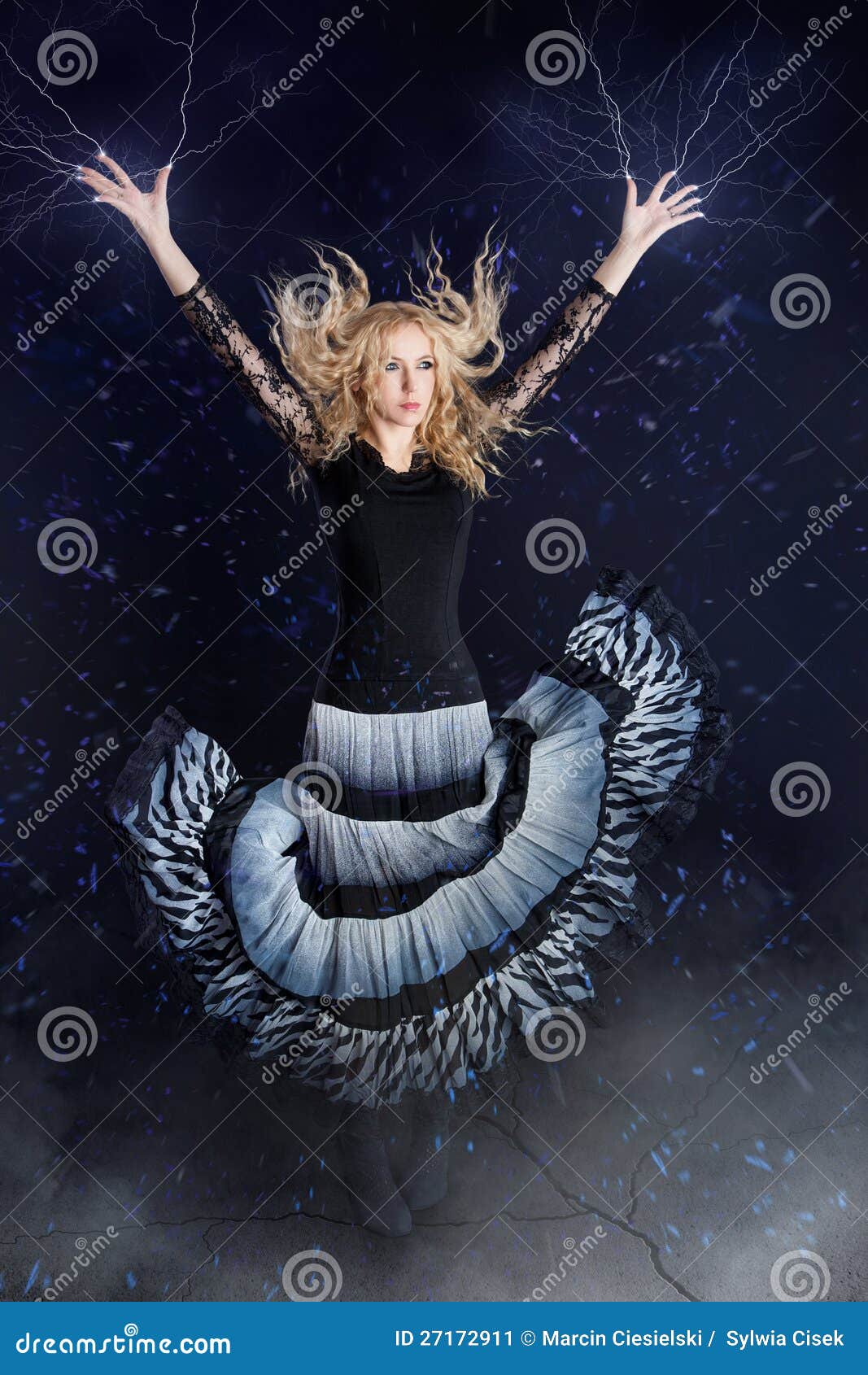 Electric fantasy stock image. Image of striking, dress - 27172911