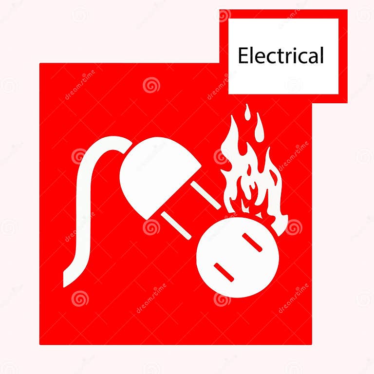 Electric Fire for Electrical Fire in Electric Board. Fire Starts Flame ...