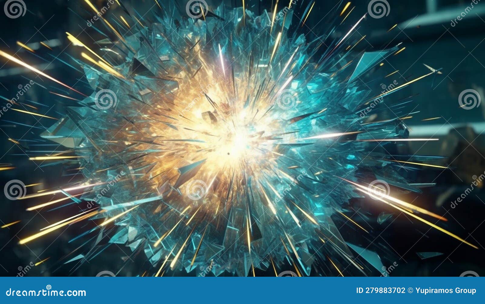 Electric Fireworks Ignite Celebration with Abstract Explosion of Multi ...