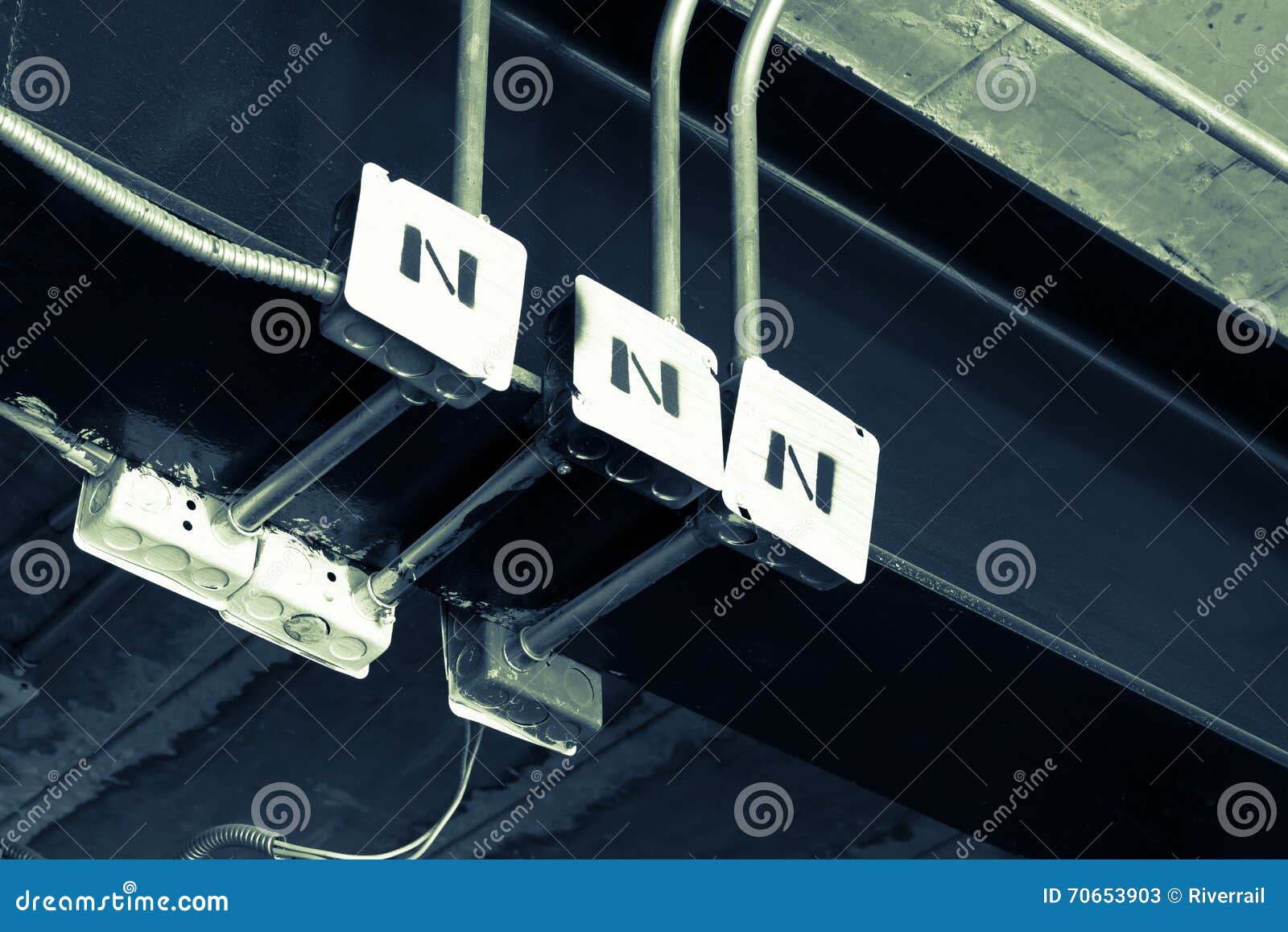 Electric flash-light boxes stock image. Image of industry - 70653903