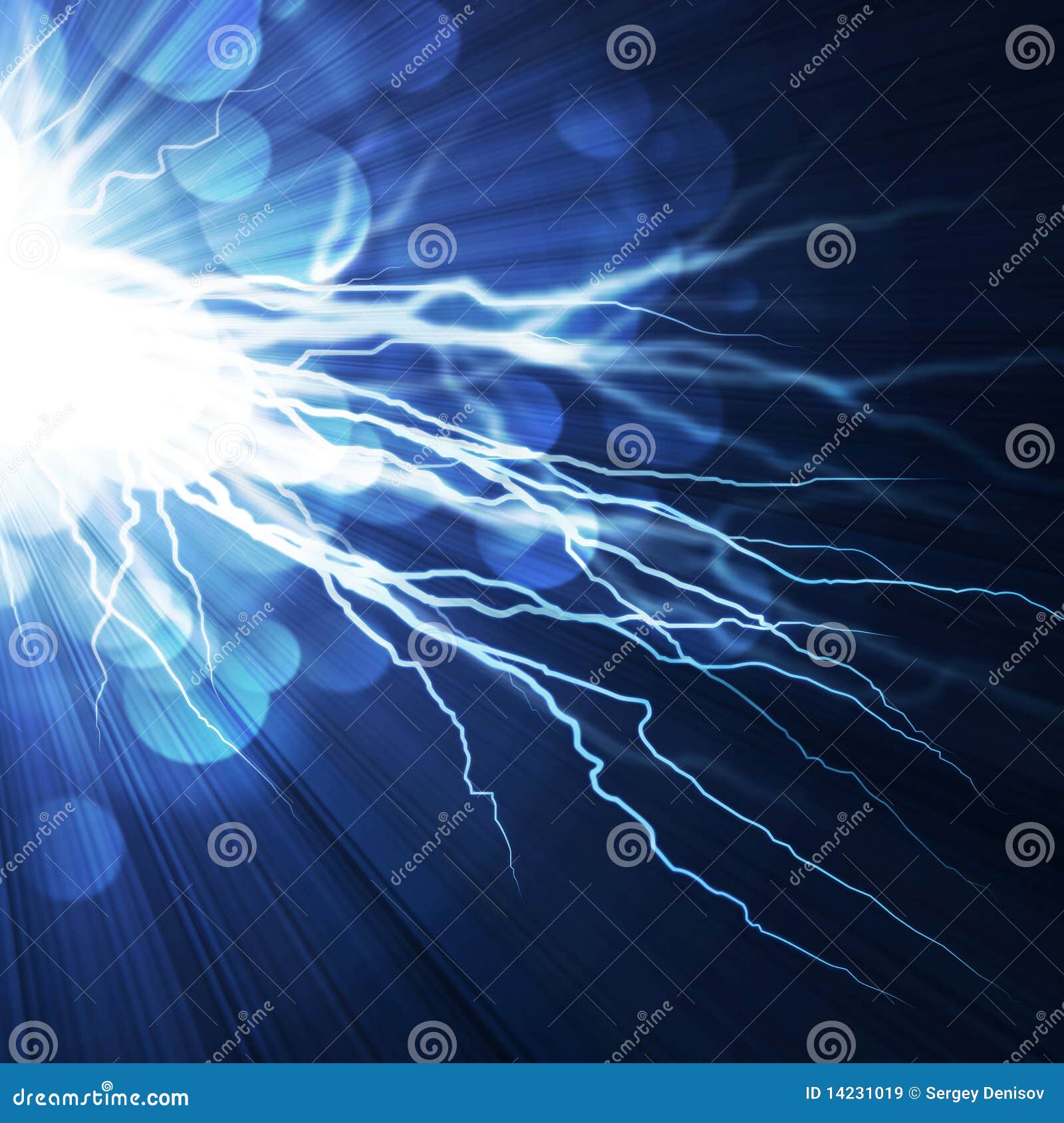 Electric Flash of Lightning Stock Illustration - Illustration of ...