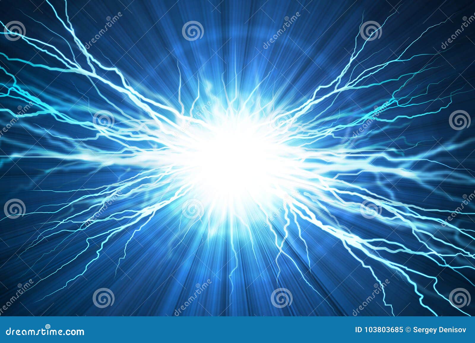 Electric Flash of Lightning Stock Illustration - Illustration of shine ...