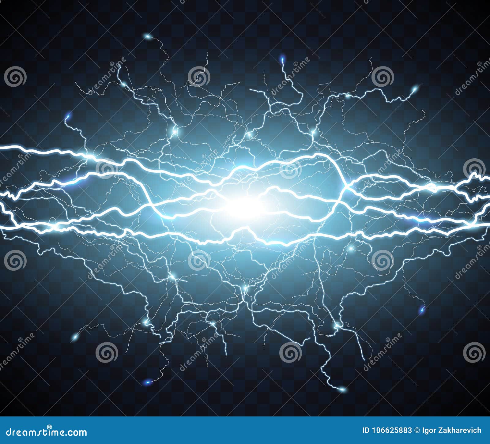 Electric Flash of Lightning. Light Thunder Stock Illustration ...