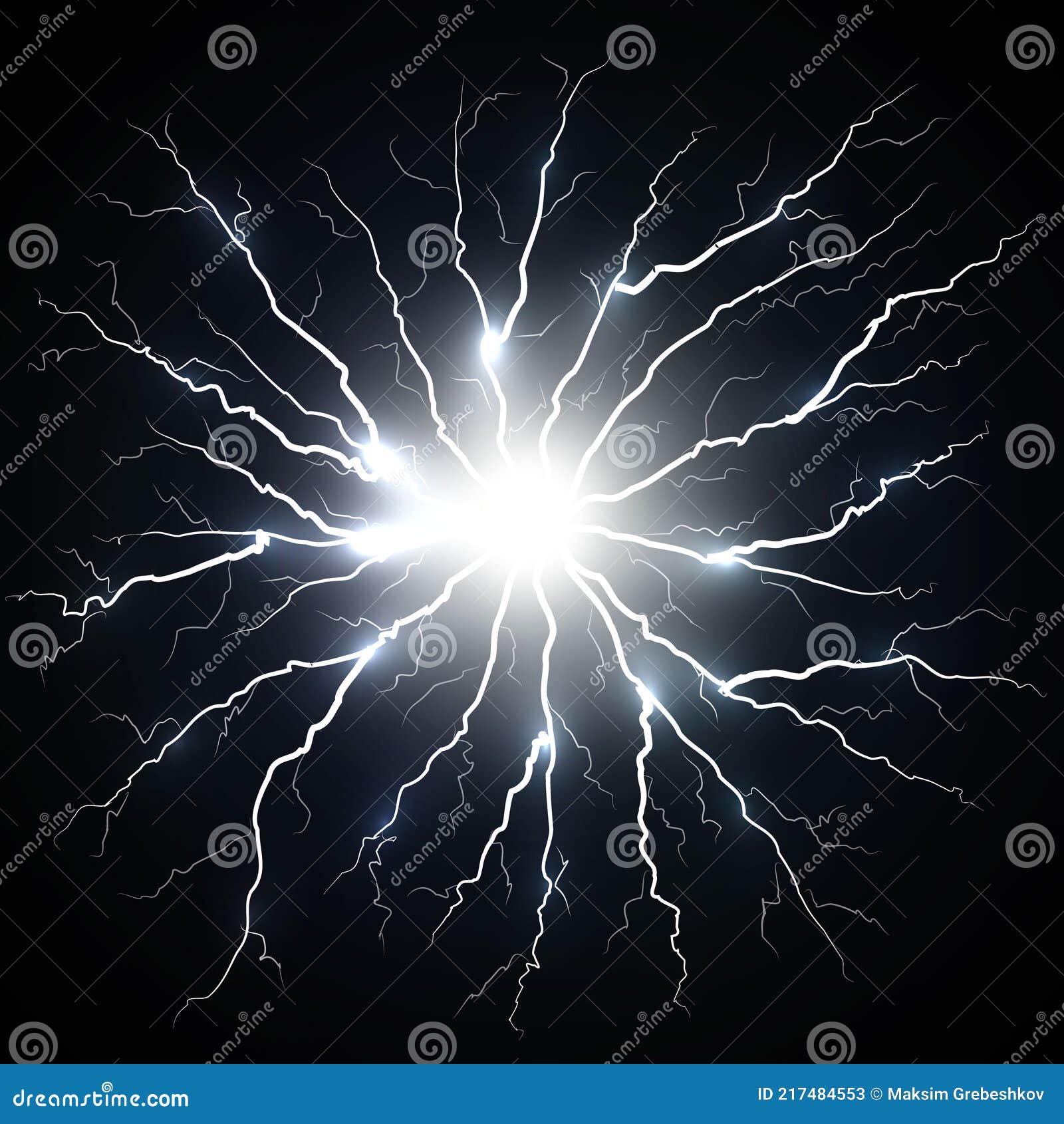 Electric Flash of Lightning for Your Design Stock Vector - Illustration ...