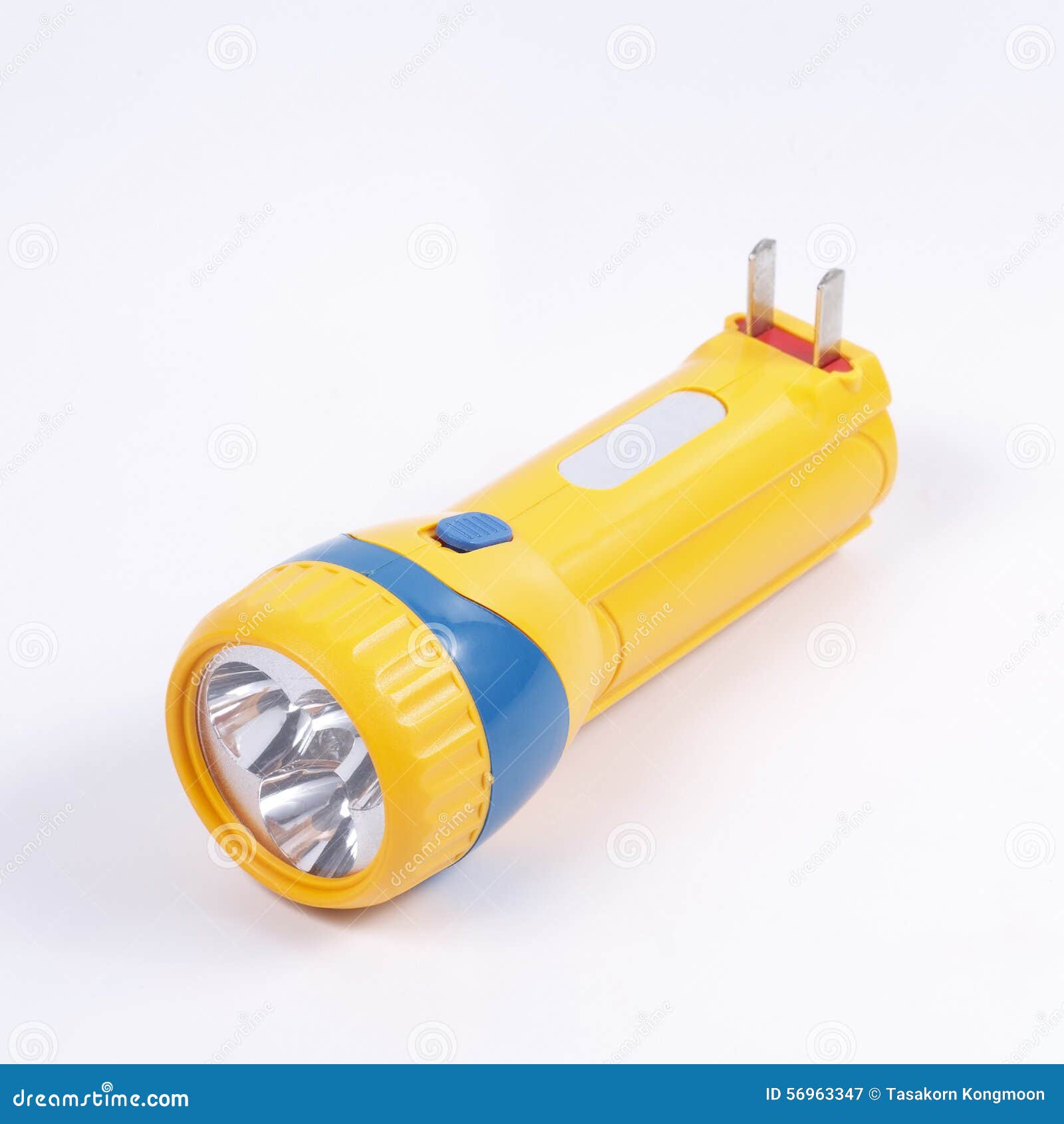Electric Flashlight Isolated on White Stock Image - Image of lantern ...