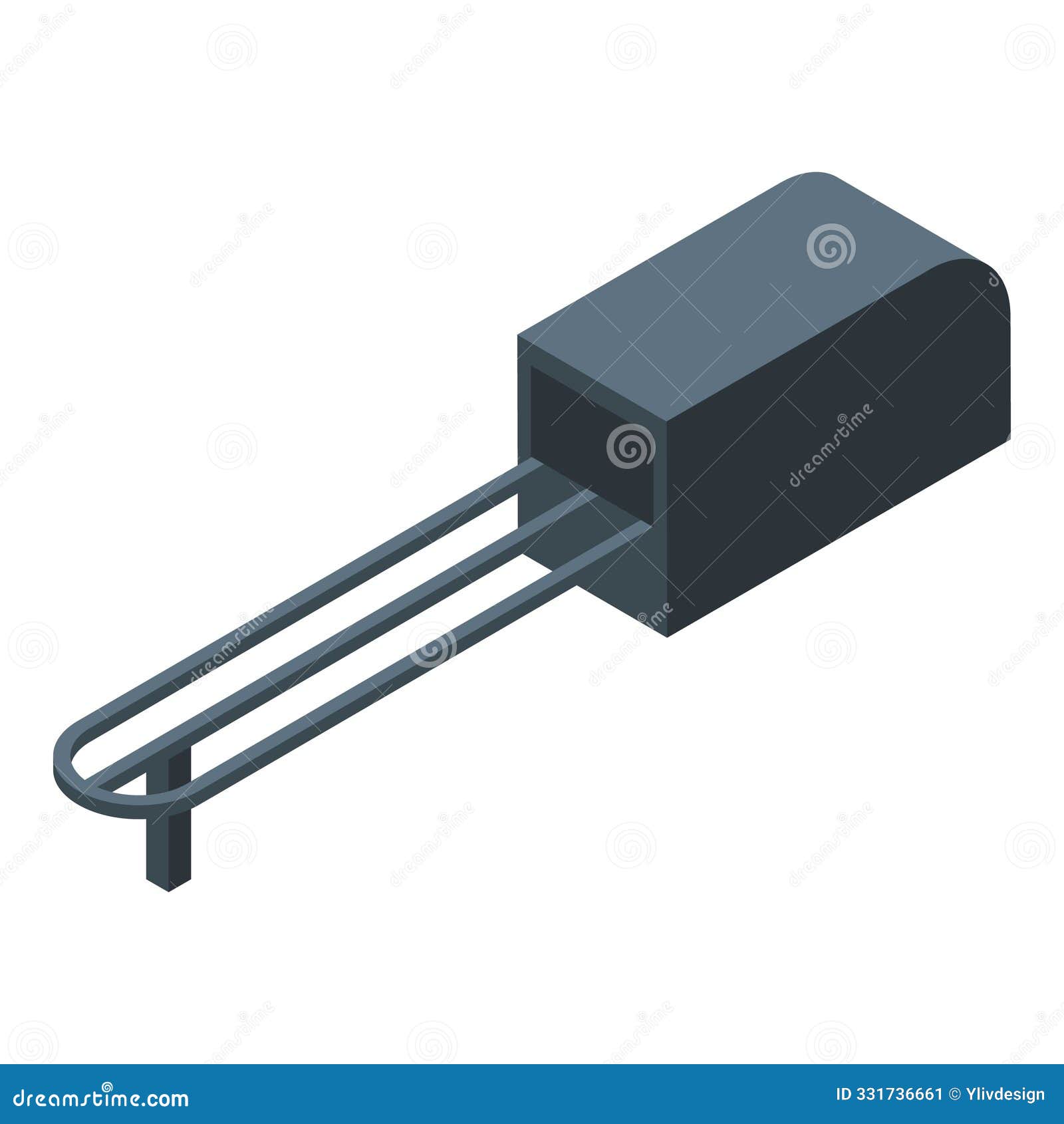 Electric Fuse Box Connecting Two Wires Isometric View Stock ...