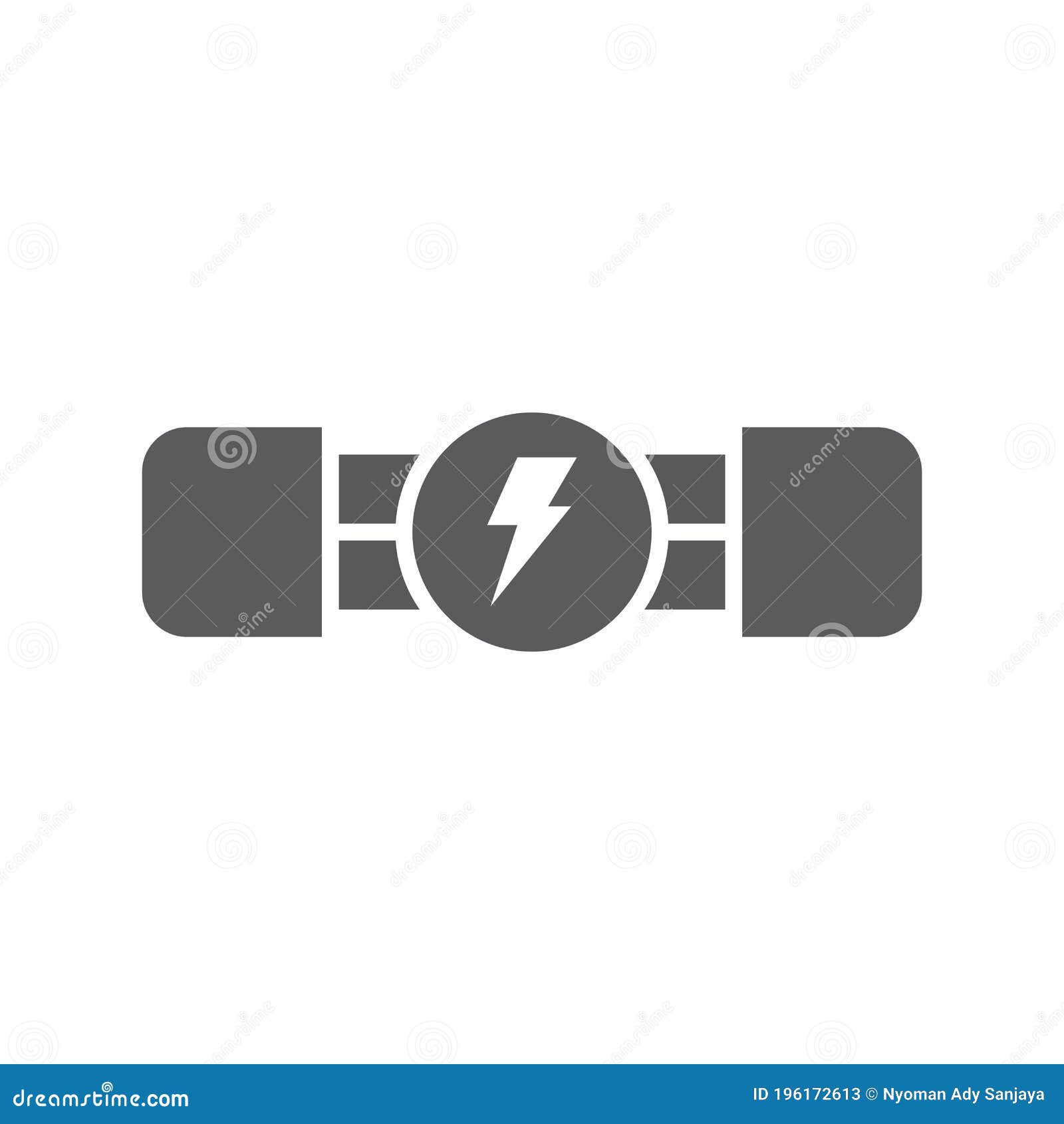 Electric Fuse Vector Icon Symbol Electronic Isolated on White ...