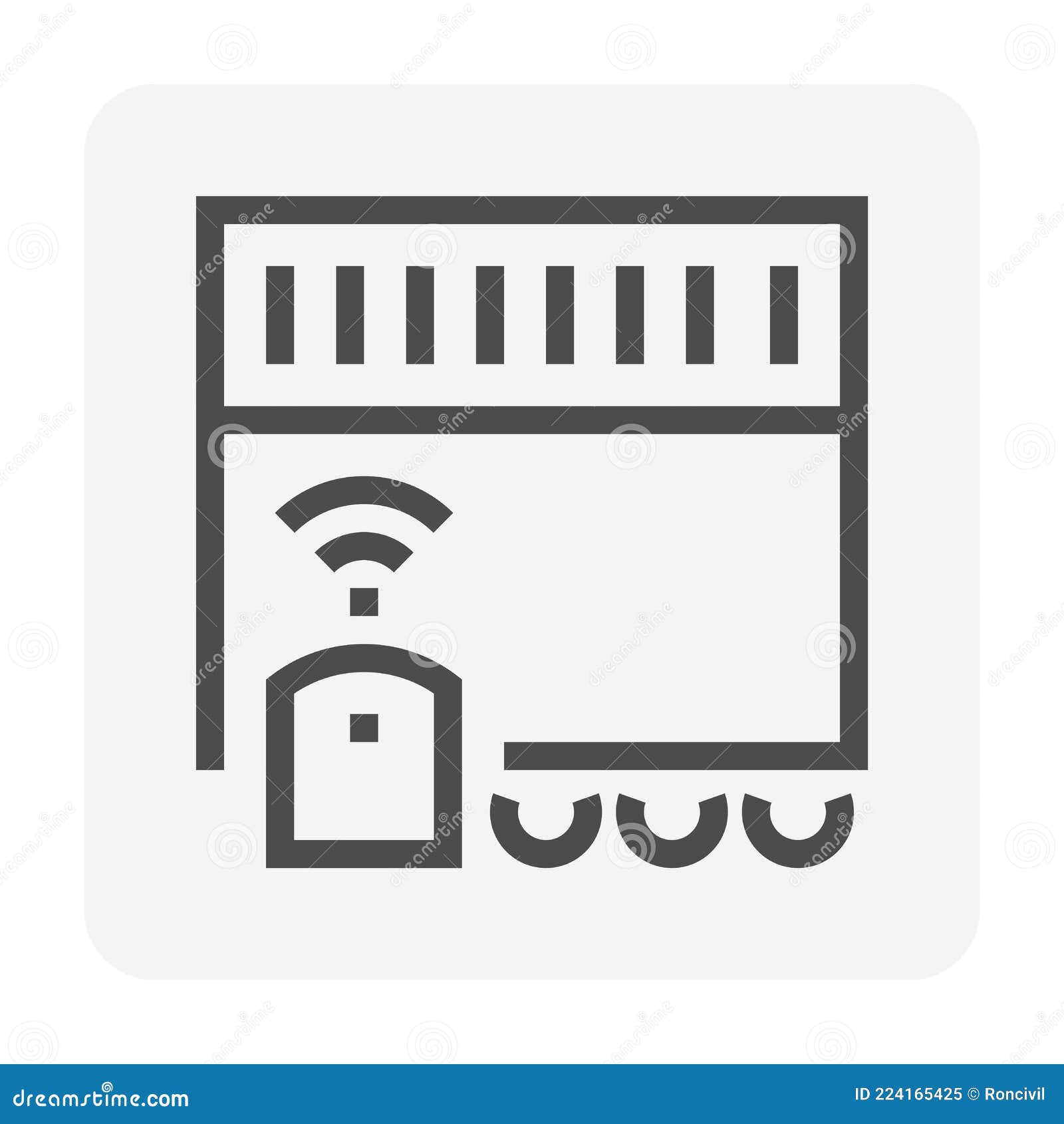 Electric Gate Vector Icon Design, 48X48 Pixel Perfect and Editable ...