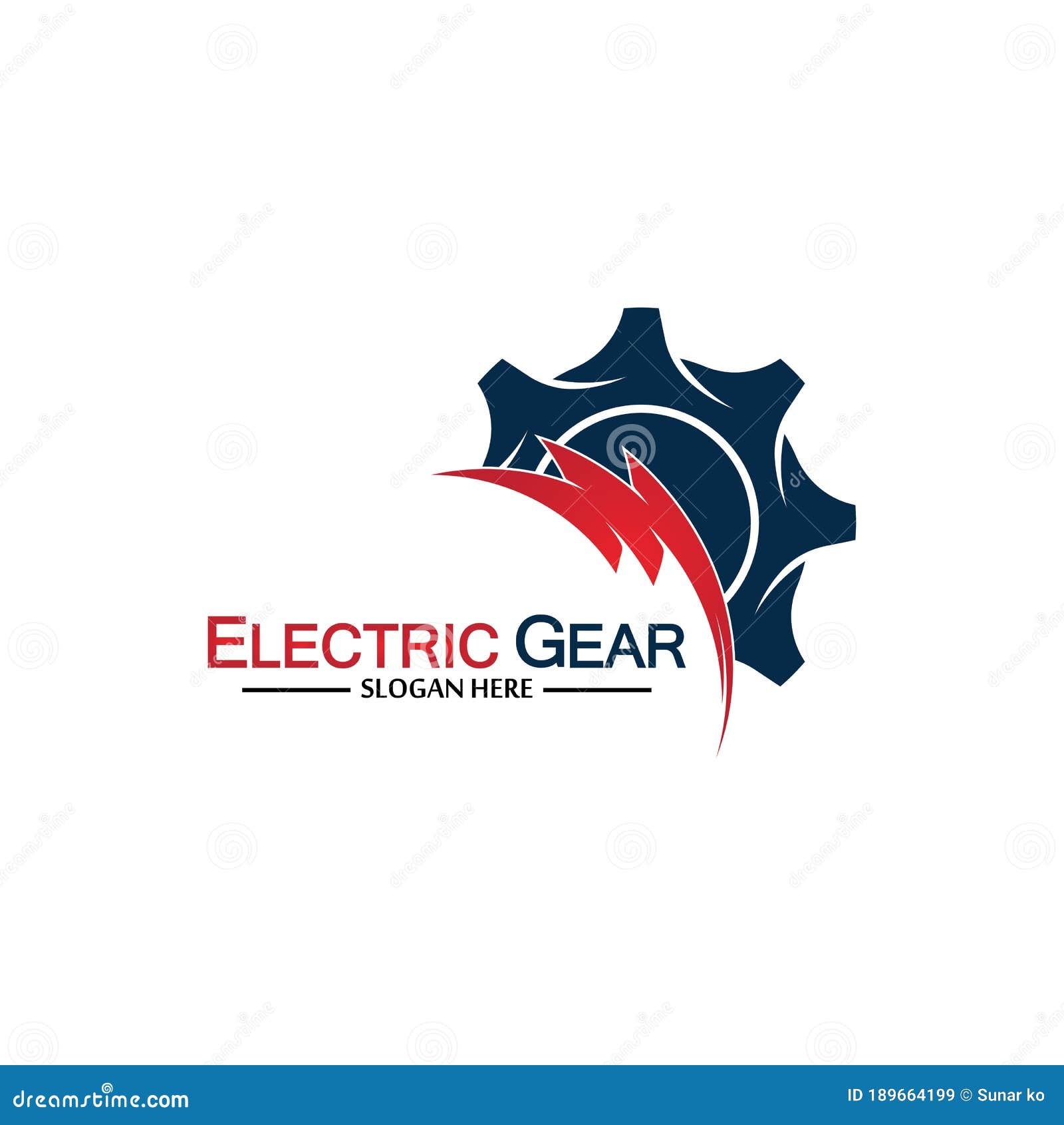 Electric Gear Vector Logo Template Illustration. Suitable for Business ...