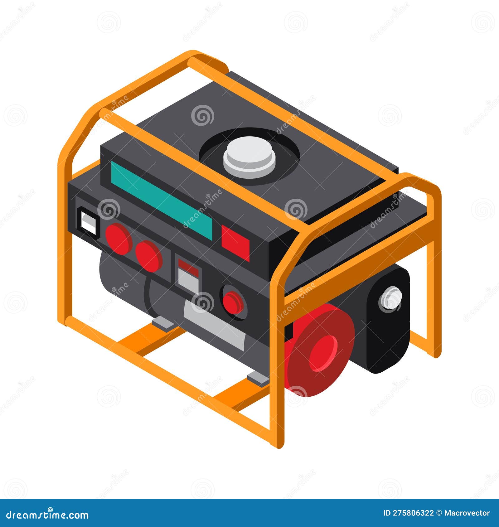 Electric Generator Icon stock illustration. Illustration of emergency ...