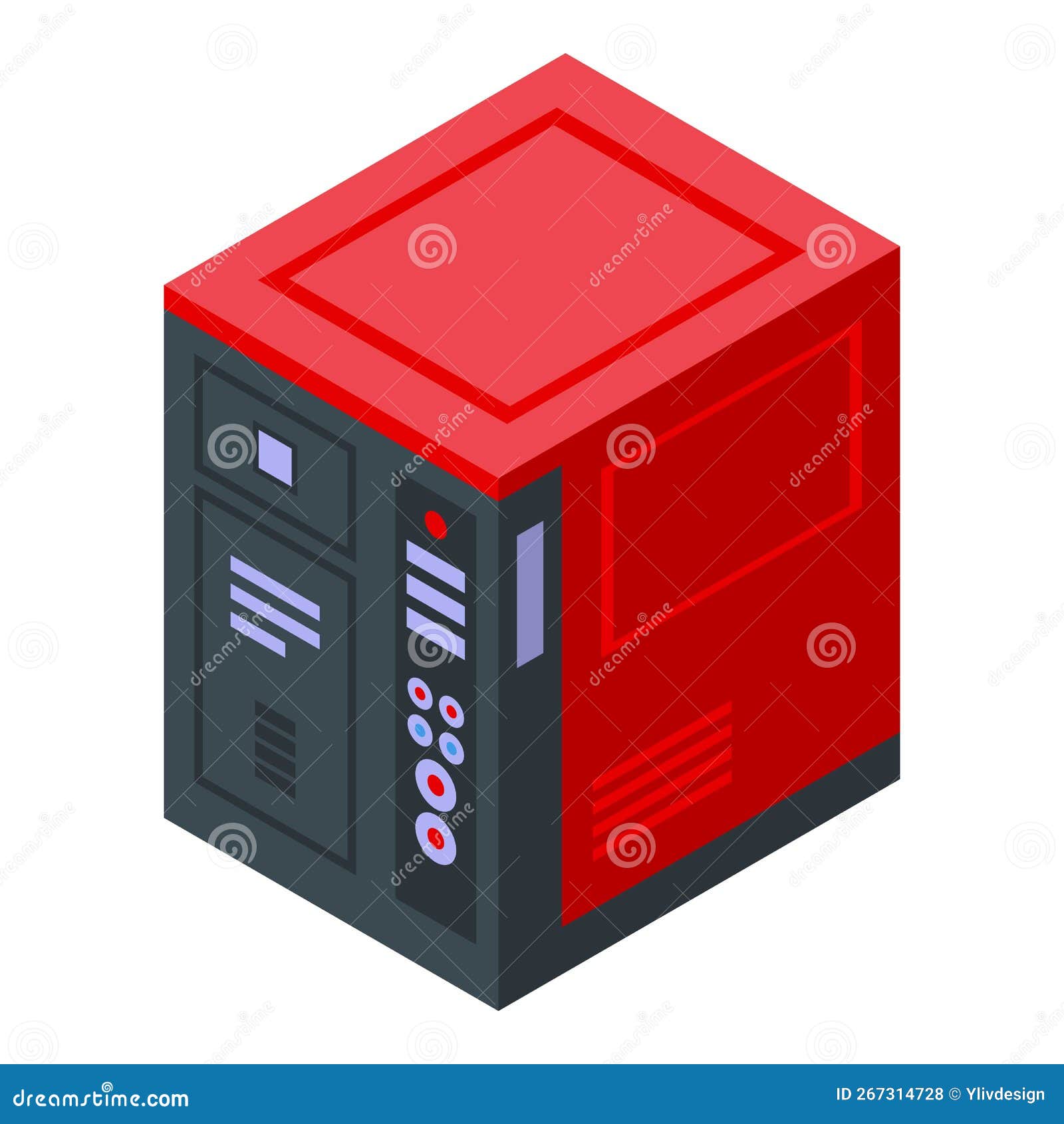 Electric Generator Icon Isometric Vector. Power Energy Stock ...