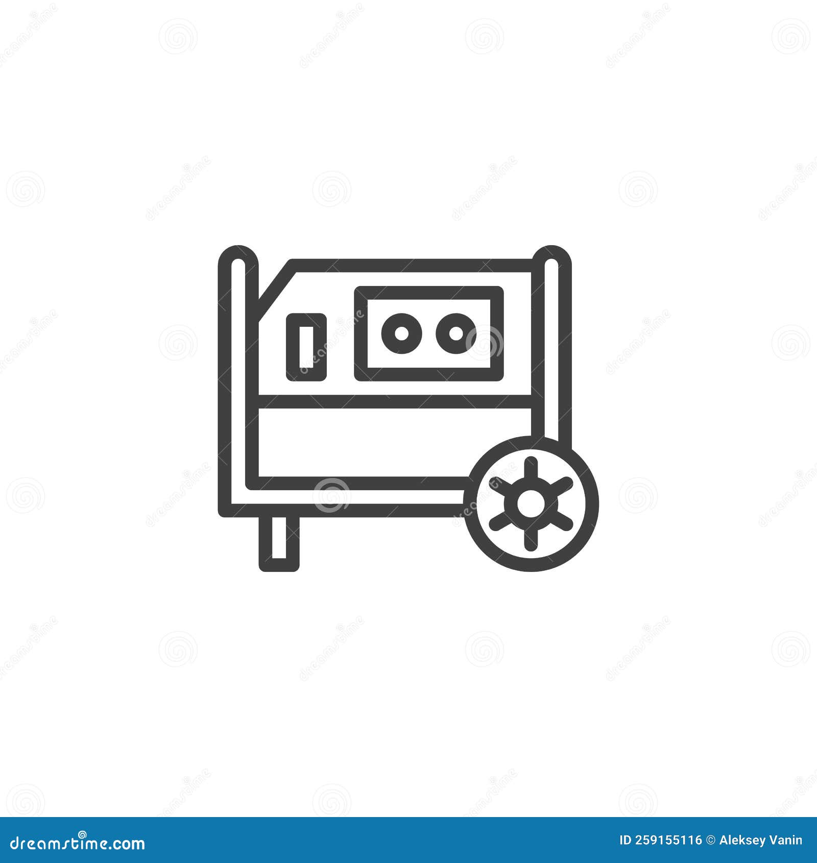 Electric Generator Line Icon Stock Vector - Illustration of perfect ...