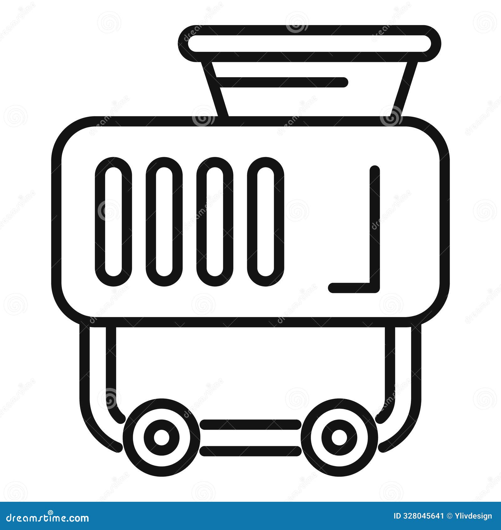 Electric Generator Drawing, Flat Vector Illustration | CartoonDealer ...