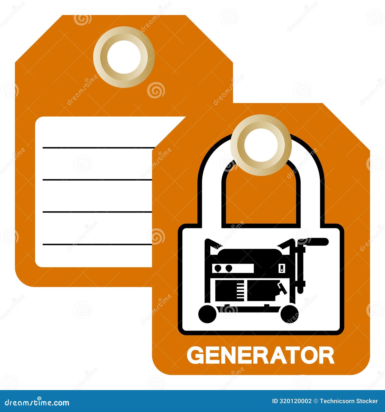 Electric Generator Tag Label Symbol Sign, Vector Illustration, Isolate ...