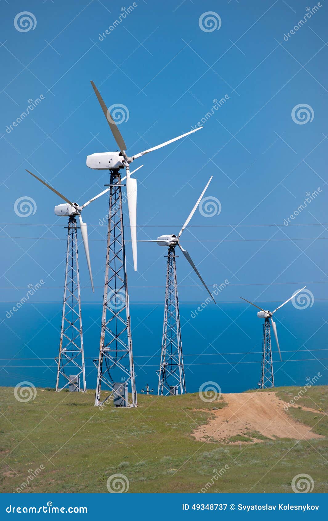 The Electric Generator, Using Wind Energy. Stock Image - Image of ...