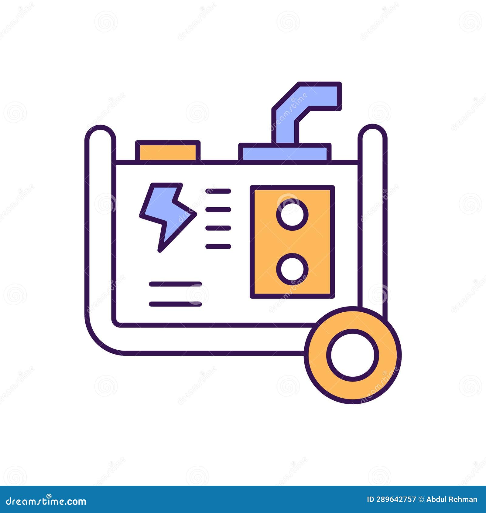 Electric Generator Vector Icon Which Can Easily Modify or Edit. Stock ...