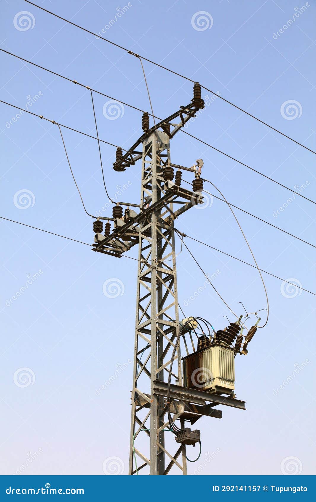 Electric grid in Israel stock image. Image of electric - 292141157