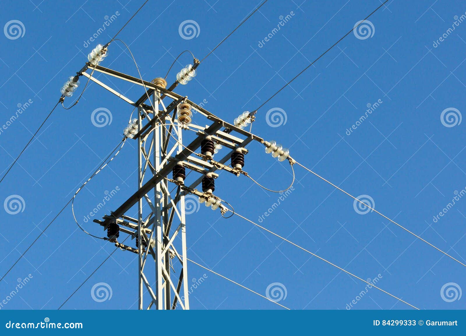 Electric grid tower stock image. Image of power, wire - 84299333