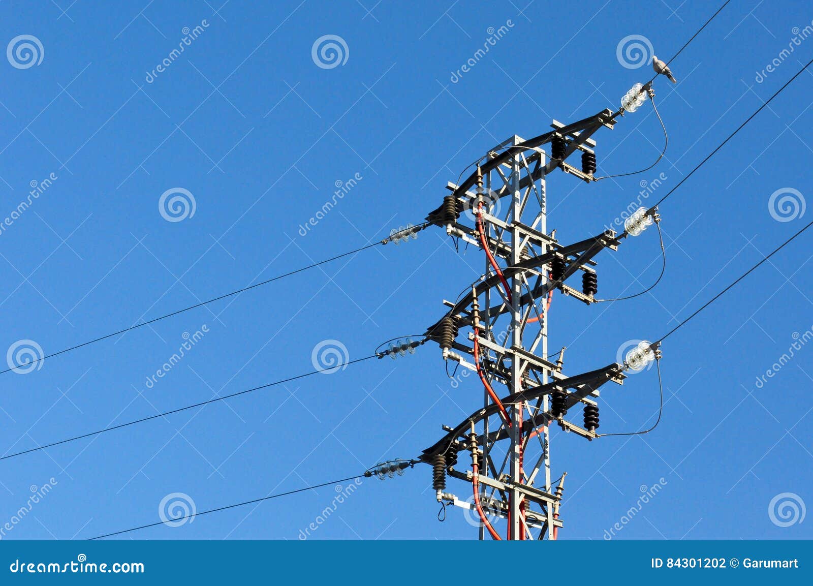 Electric grid tower stock photo. Image of structure, tower - 84301202