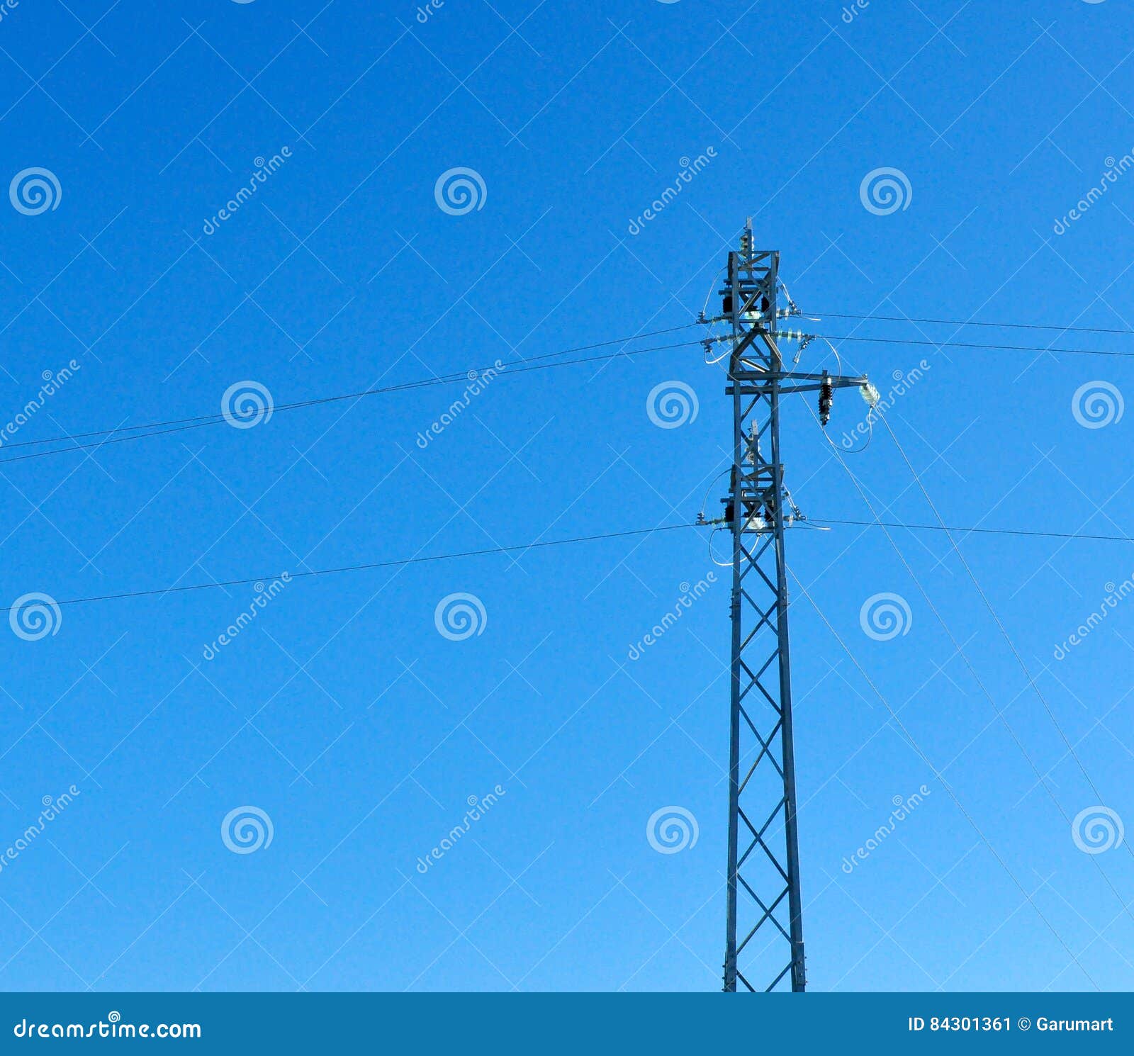 Electric grid tower stock image. Image of power, electricity - 84301361