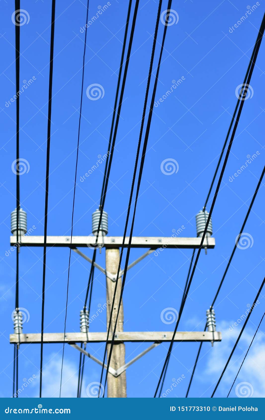 Electric Grid Lines In Desert. Electric Transmission Lines In The ...
