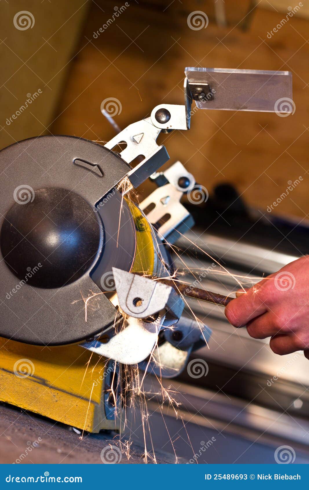 Electric Grinding Wheel in Action Stock Image - Image of electric ...
