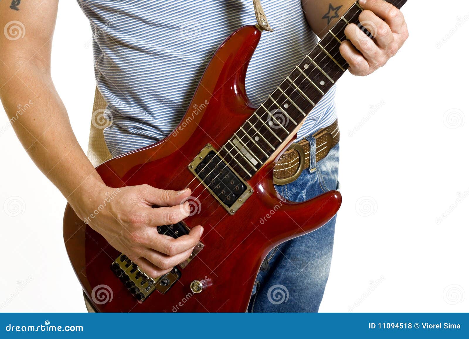 Electric Guitar Being Played Stock Photo - Image of entertainment ...