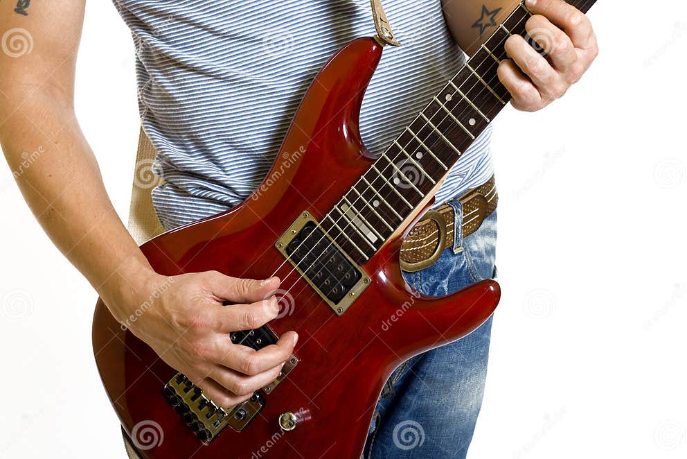 Electric Guitar Being Played Stock Photo - Image of entertainment ...