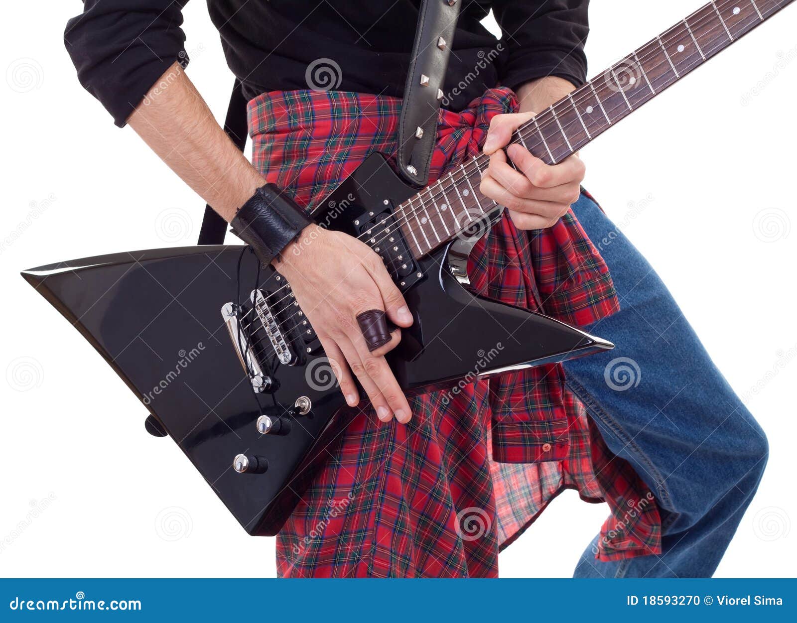 Electric Guitar Being Played Stock Photo - Image of musician, heavy ...