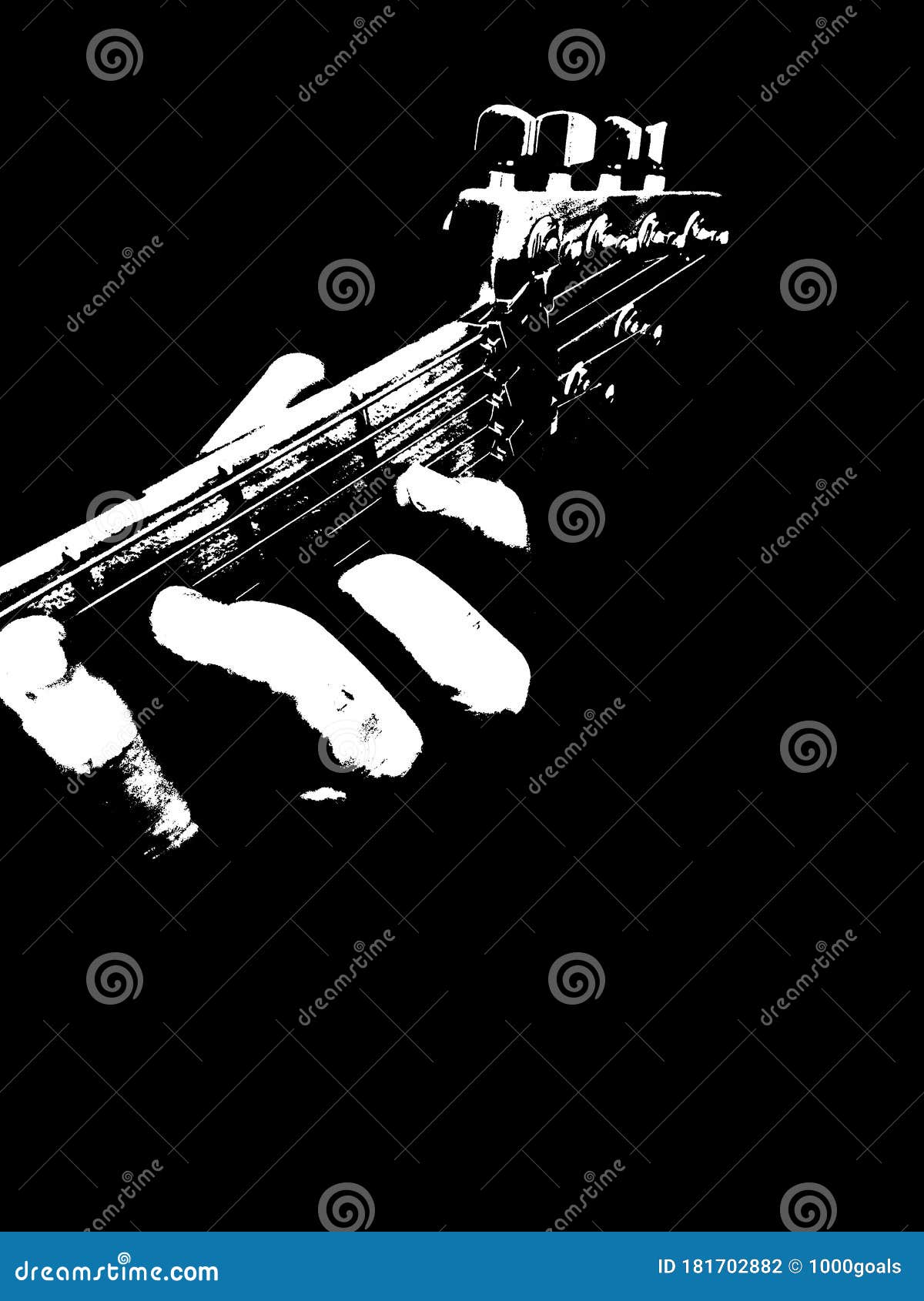 Electric Guitar Chord Grip in First Position Stock Photo - Image of ...