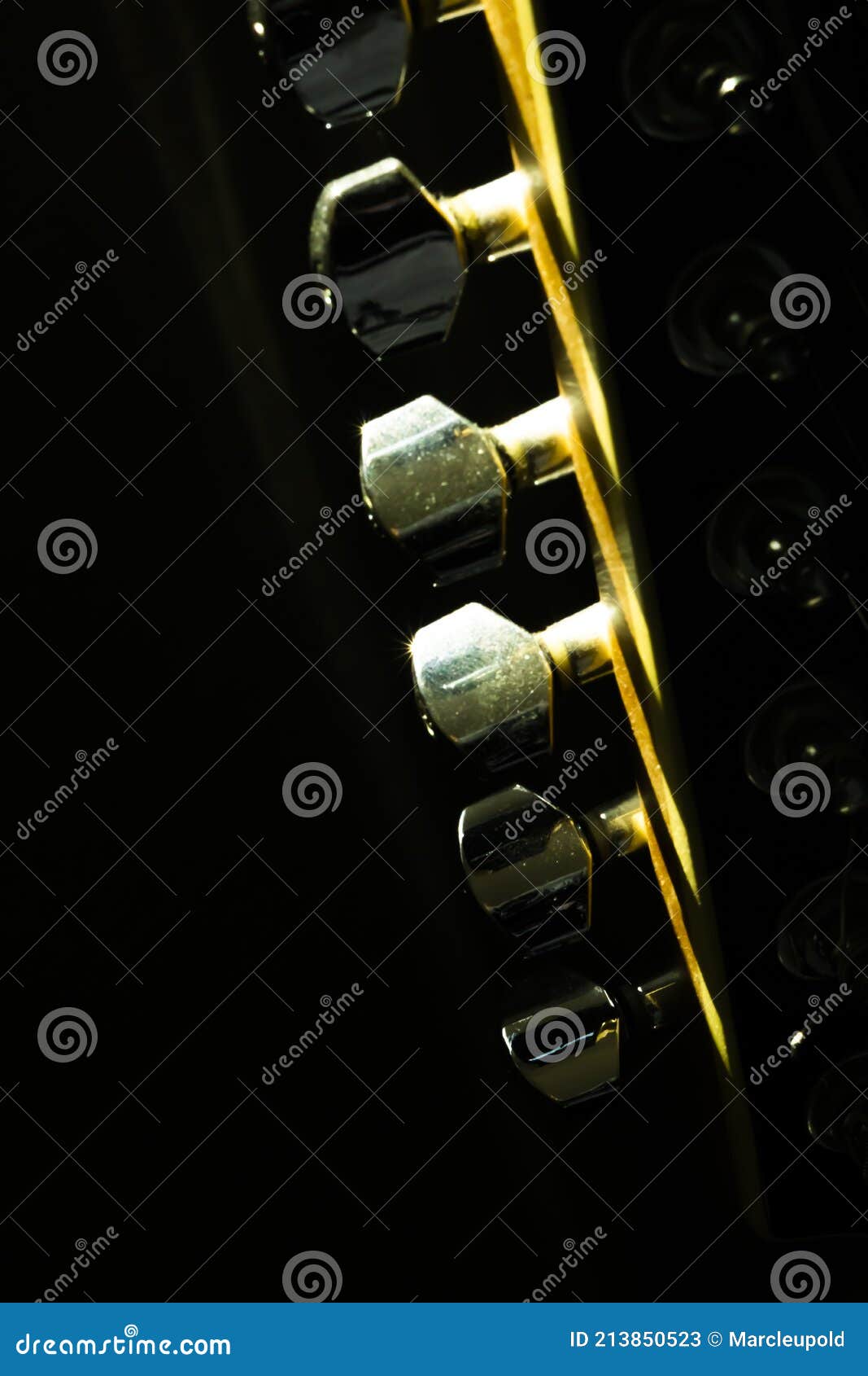 Electric Guitar Head and Tuning Keys Stock Image - Image of band, keys ...
