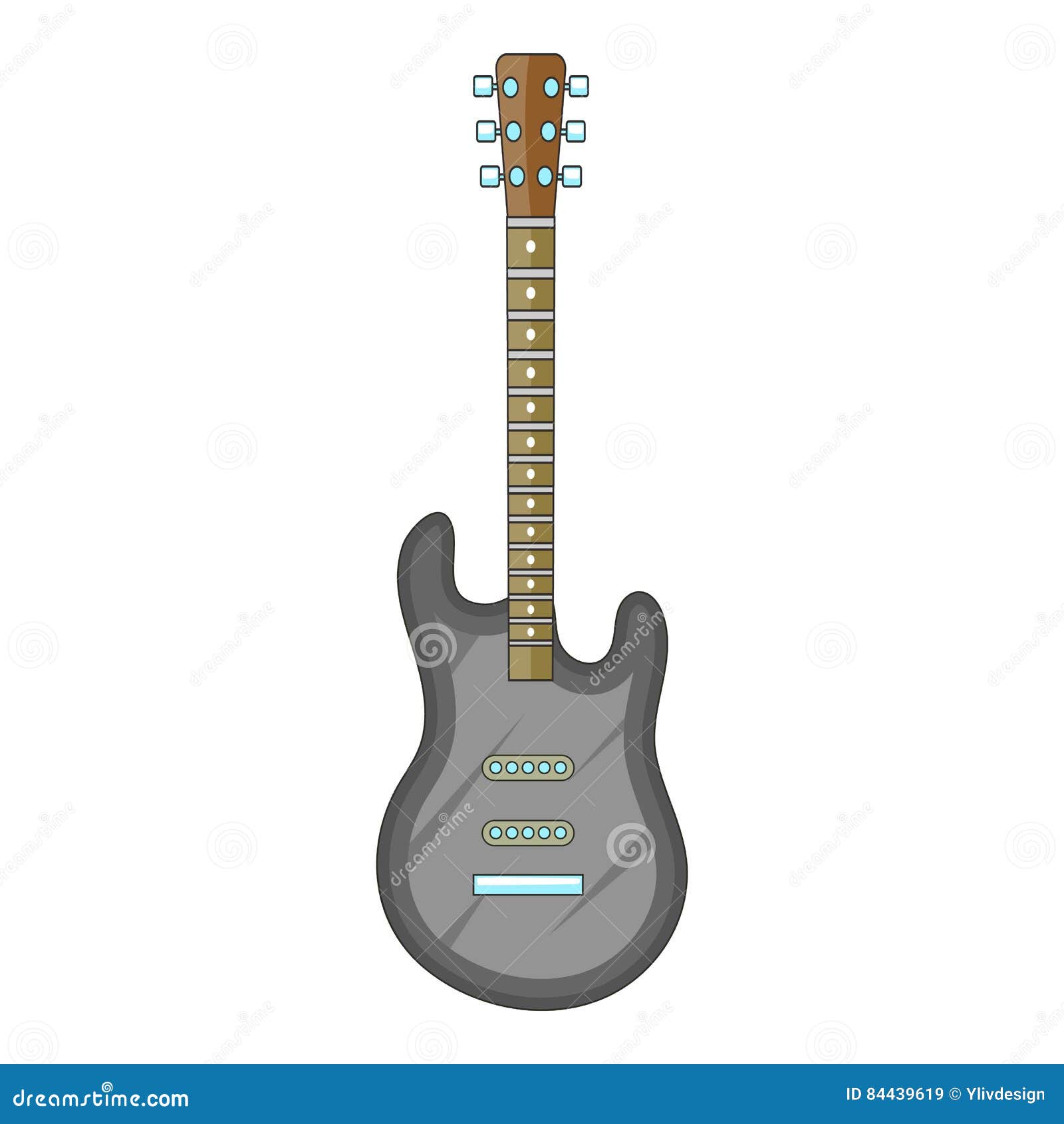 Electric Guitar Icon, Cartoon Style Stock Vector - Illustration of ...