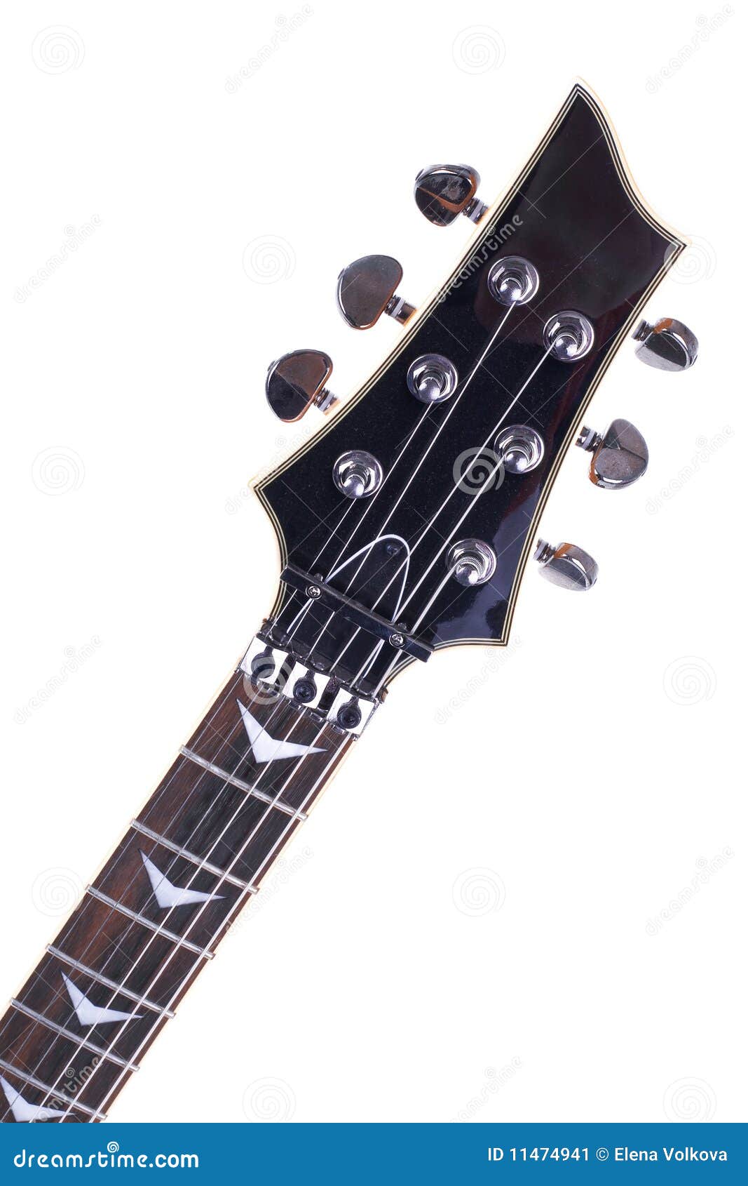 Electric Guitar Isolated on White Background Stock Image - Image of ...