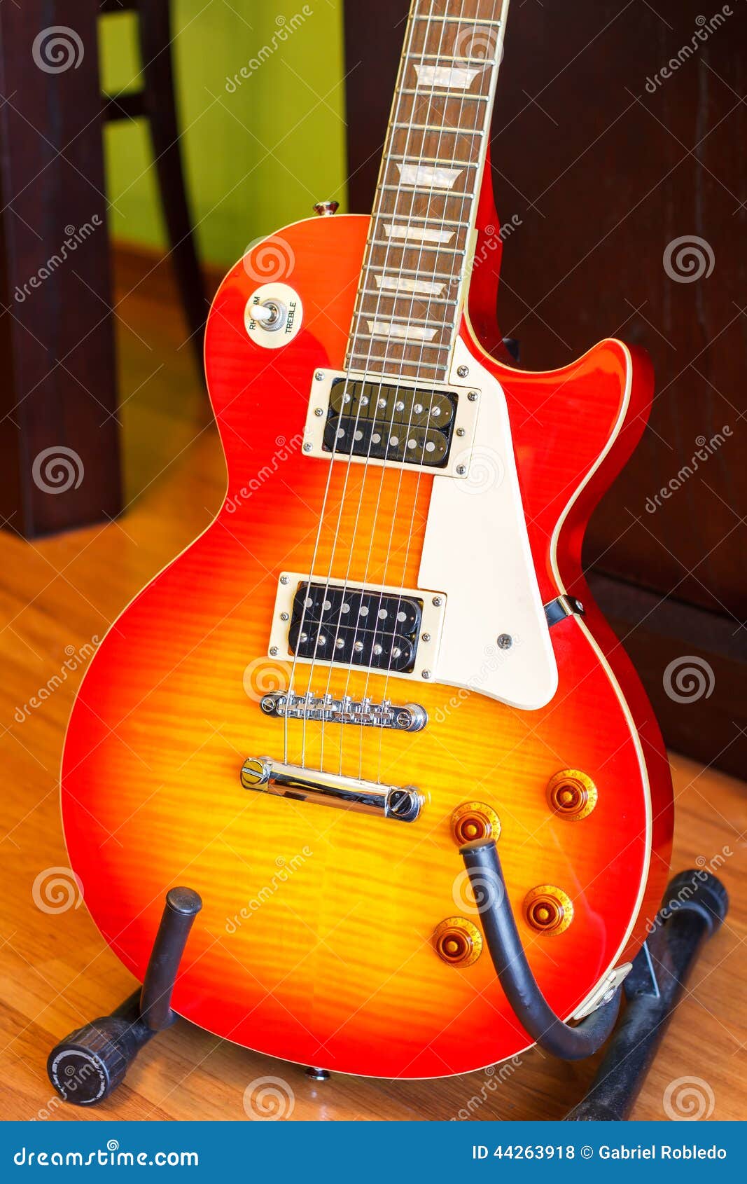 Electric guitar stock photo. Image of maple, paul, instruments - 44263918