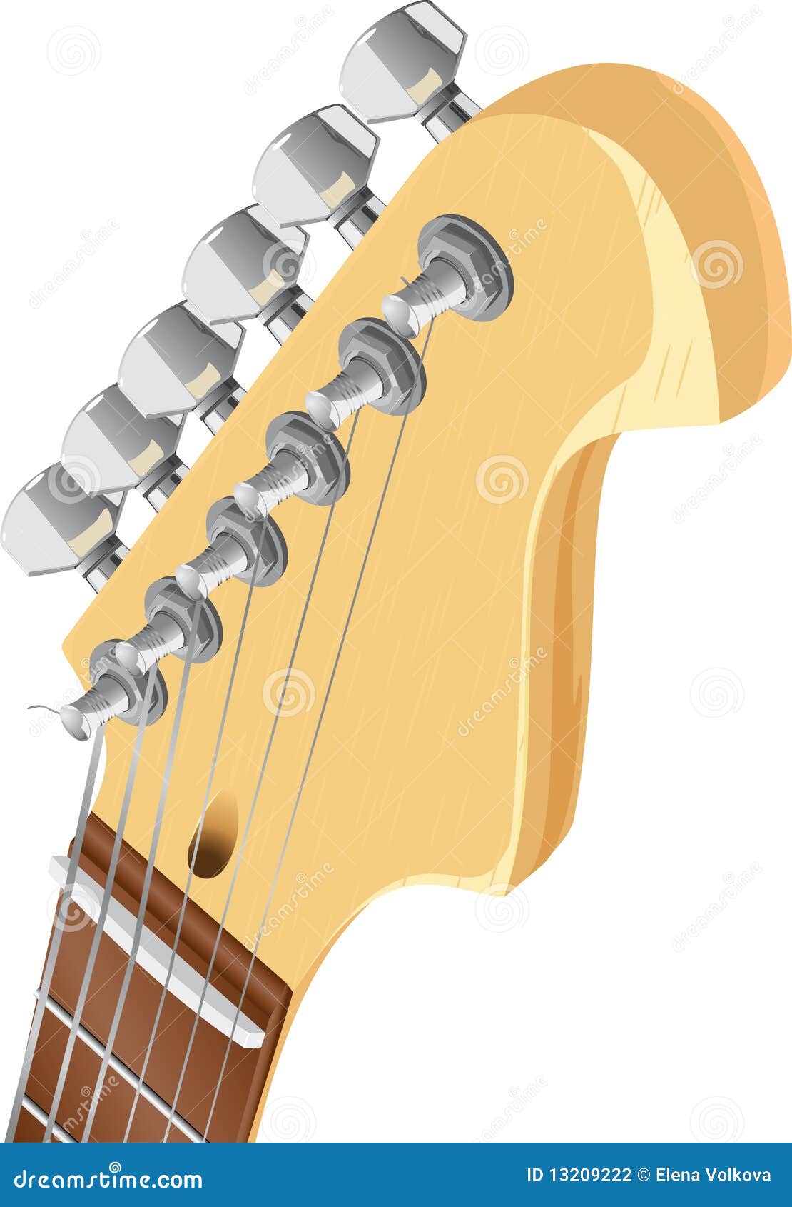 Electric guitar neck stock vector. Illustration of life - 13209222