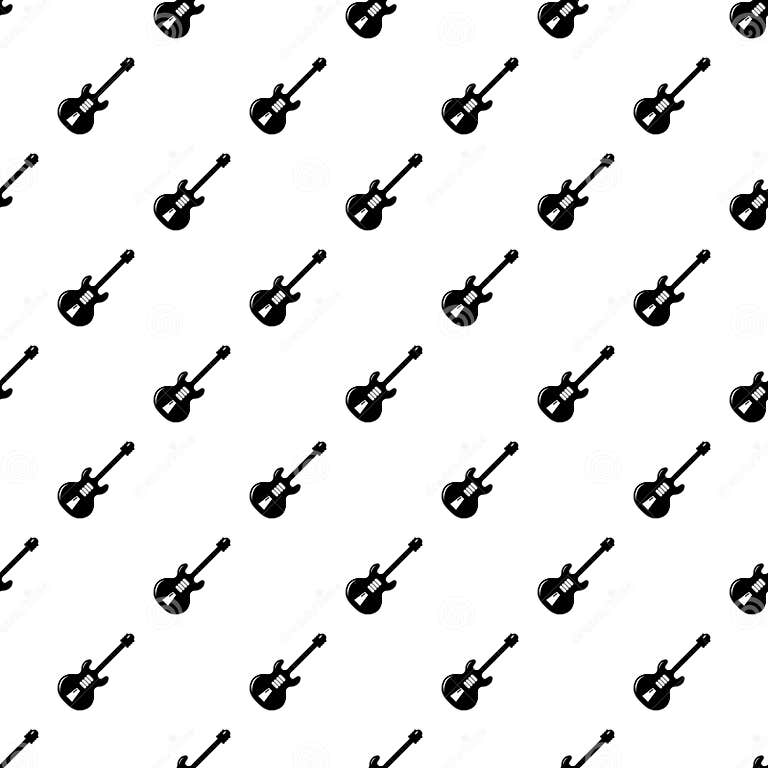 Electric Guitar Pattern Vector Seamless Stock Vector - Illustration of ...