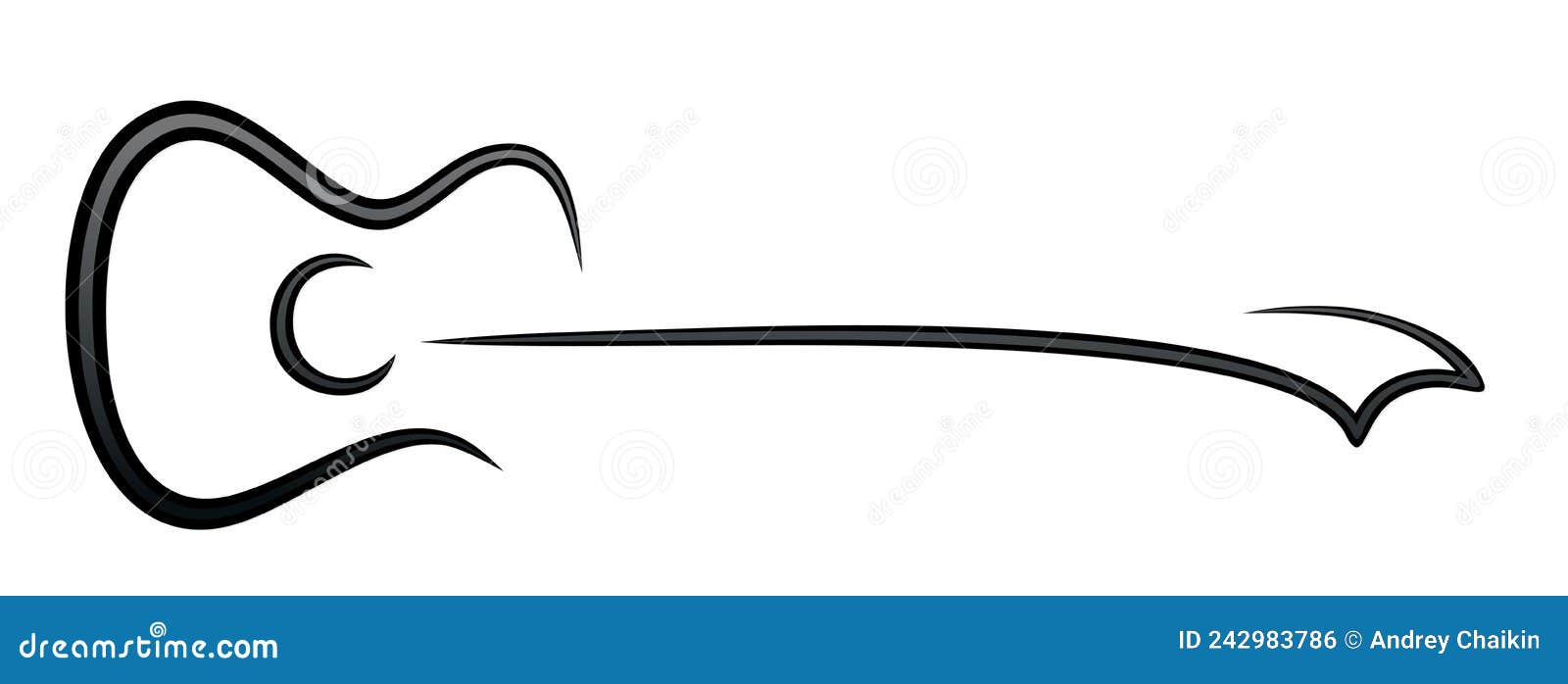 The Electric Guitar Symbol. Stock Vector - Illustration of rock, symbol ...