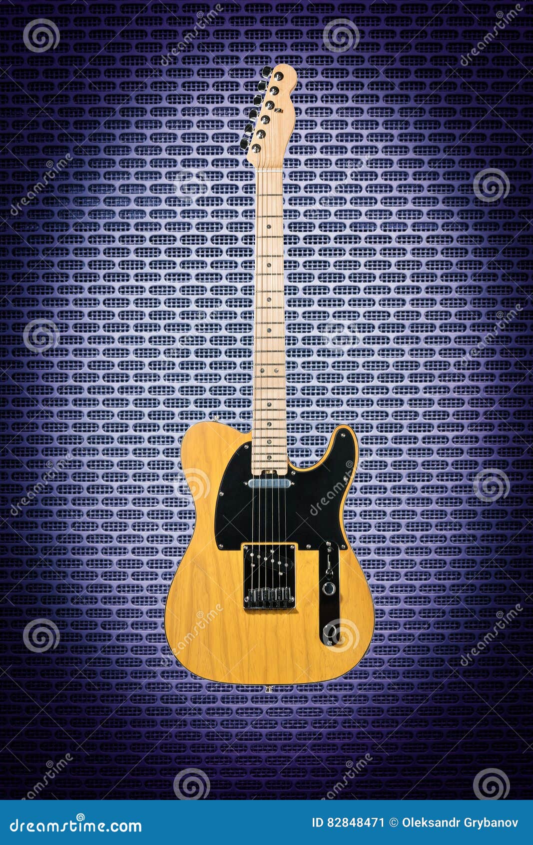 Electric Guitar on Techno Background Stock Image - Image of instrument ...