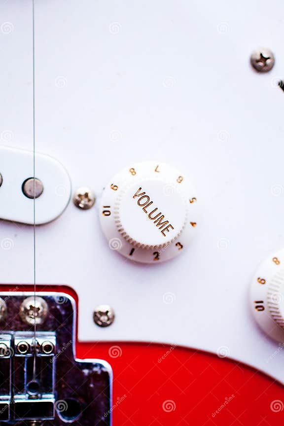 Electric Guitar Volume Dial Stock Image - Image of player, melody: 24807135