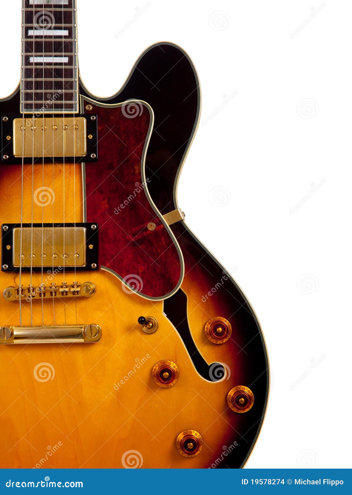 Electric Guitar on White Background Stock Photo - Image of concert ...