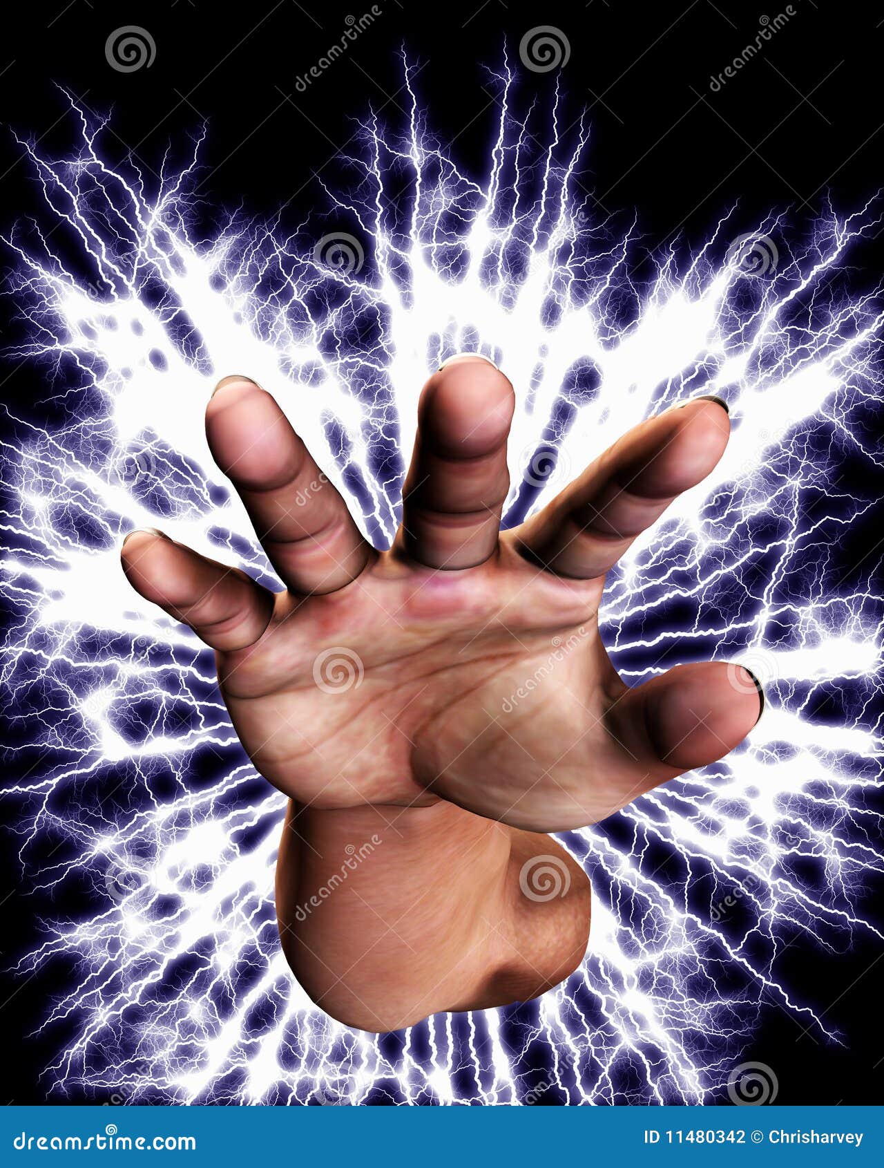 Electric Hand stock illustration. Illustration of fingers - 11480342