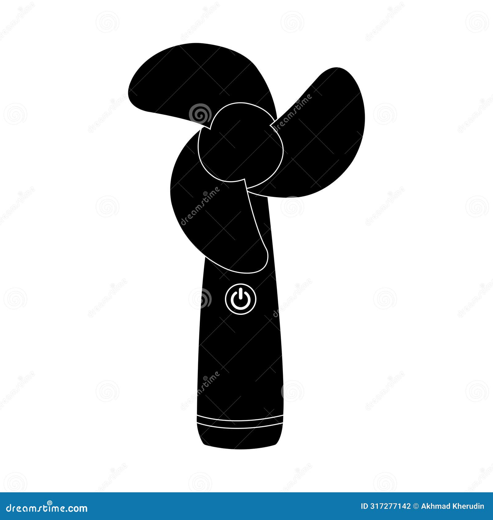 Electric hand fan icon stock vector. Illustration of clipart - 317277142