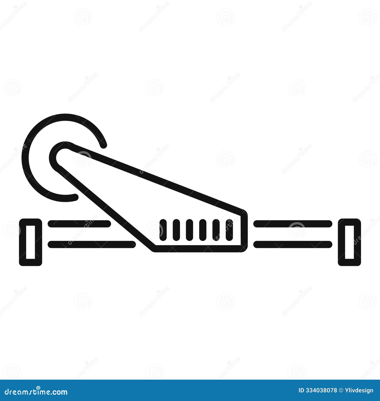 Electric Hand Planer Working On Wood Plank Icon Vector Illustration ...