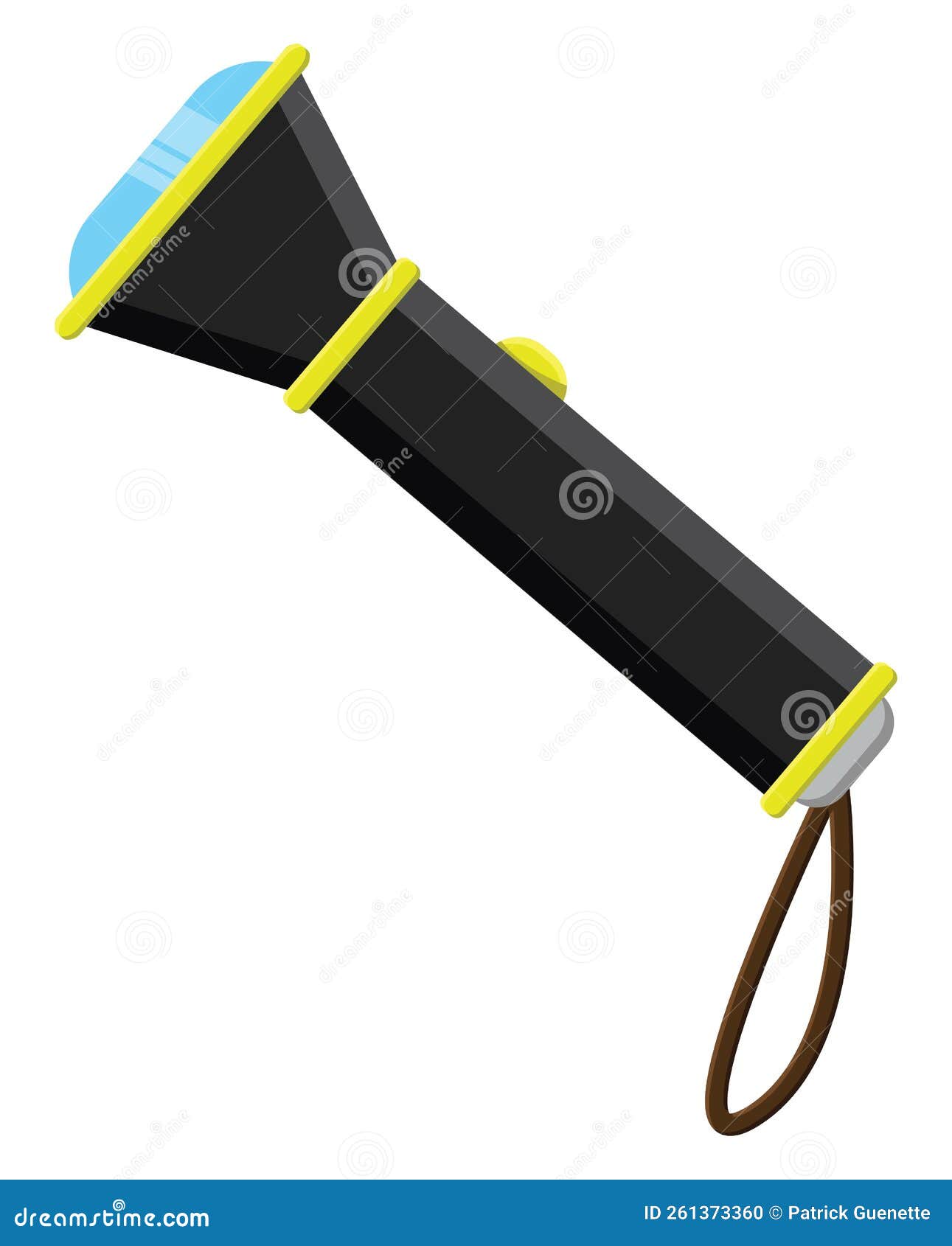 Electric hand torch, icon stock vector. Illustration of graphic - 261373360