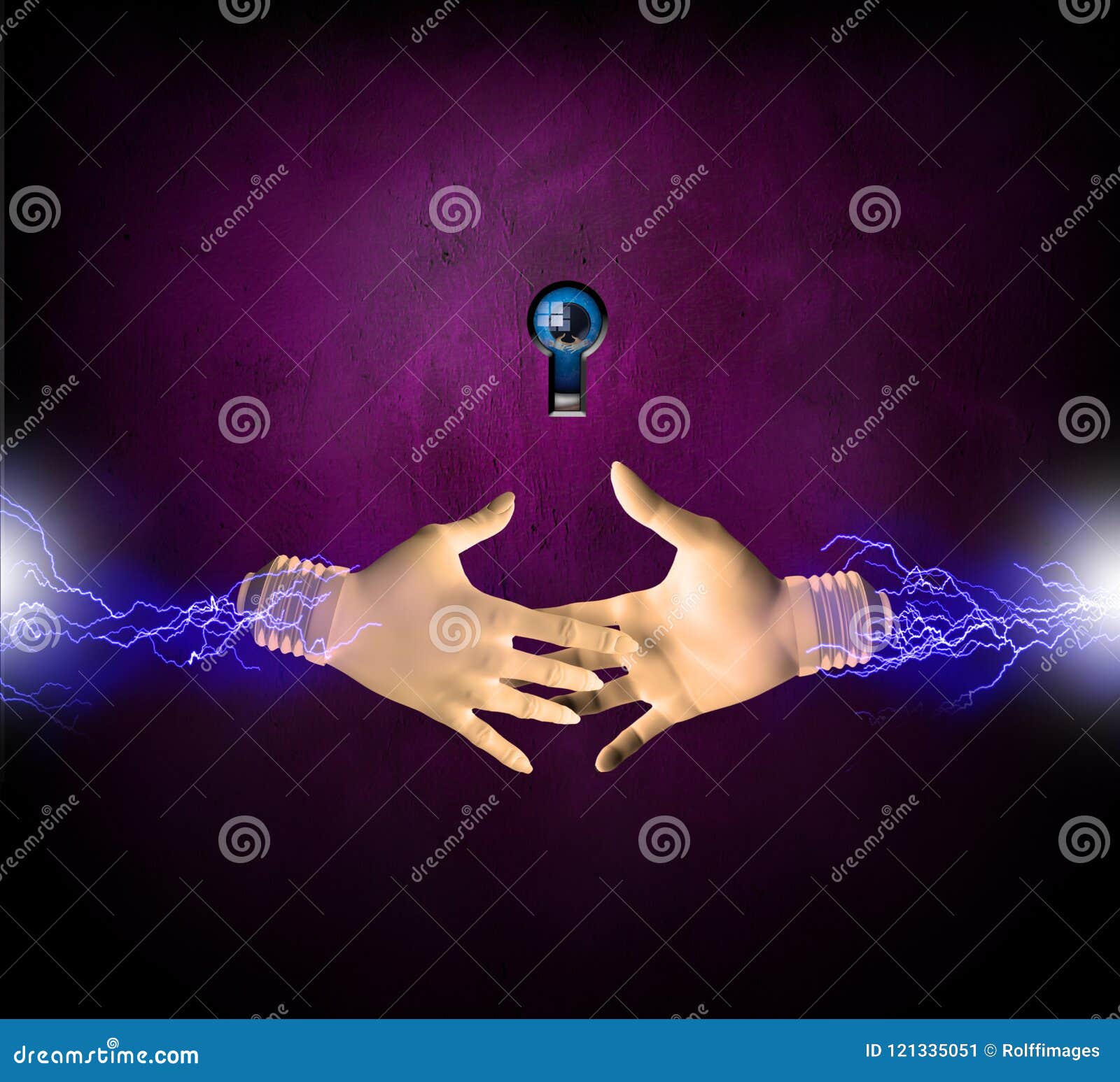 Electric Hands stock illustration. Illustration of finger - 121335051