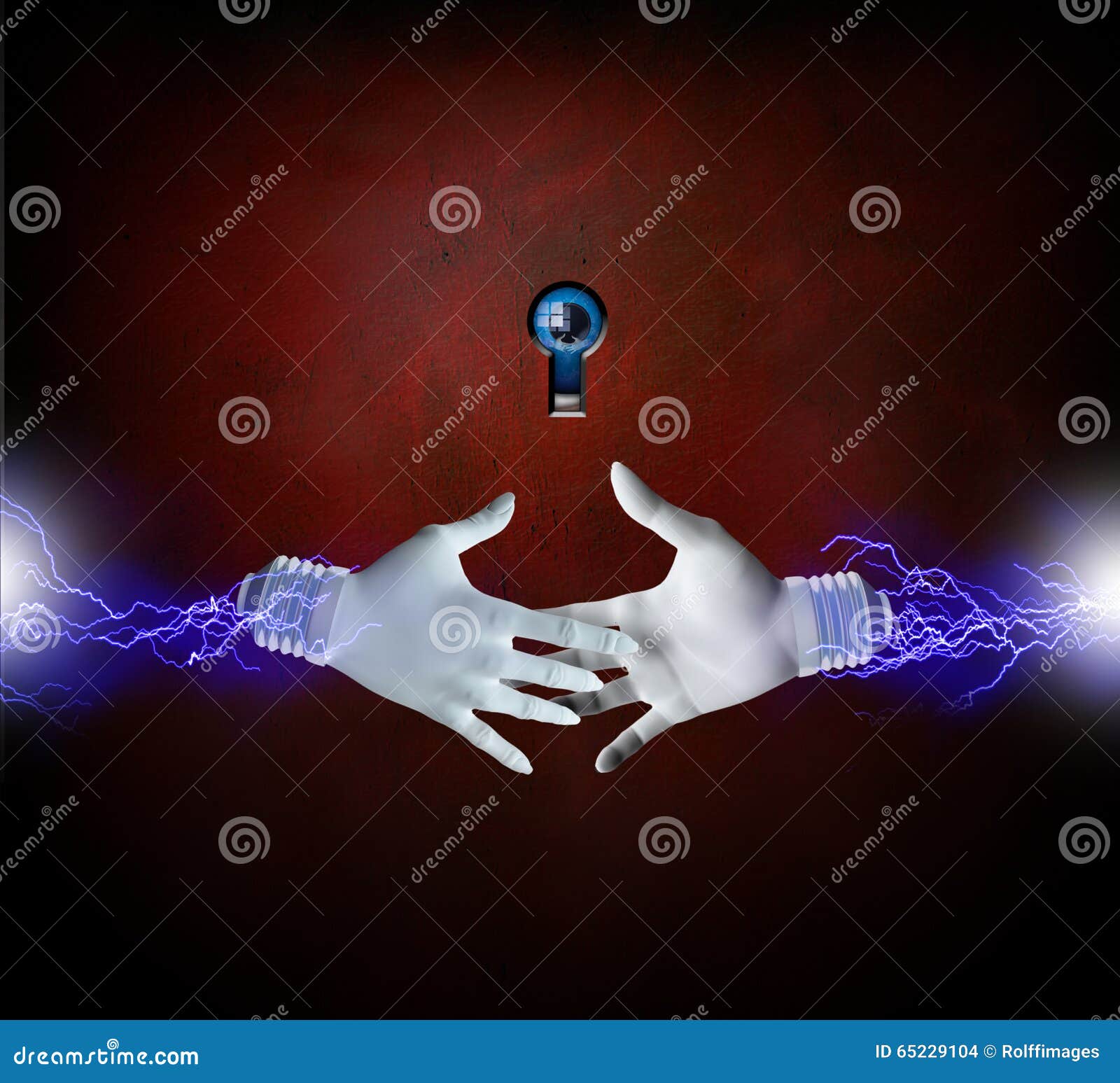 Electric Hands stock illustration. Illustration of idea - 65229104