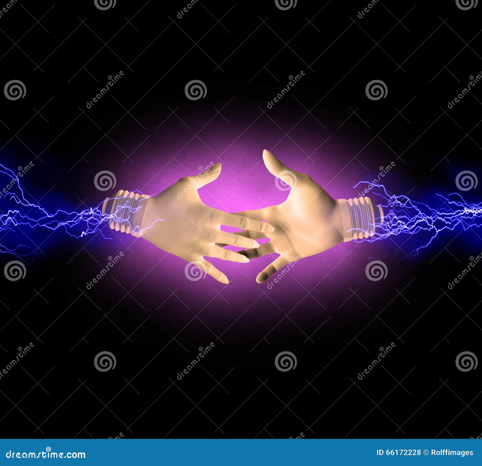 Electric handshake stock illustration. Illustration of hand - 66172228