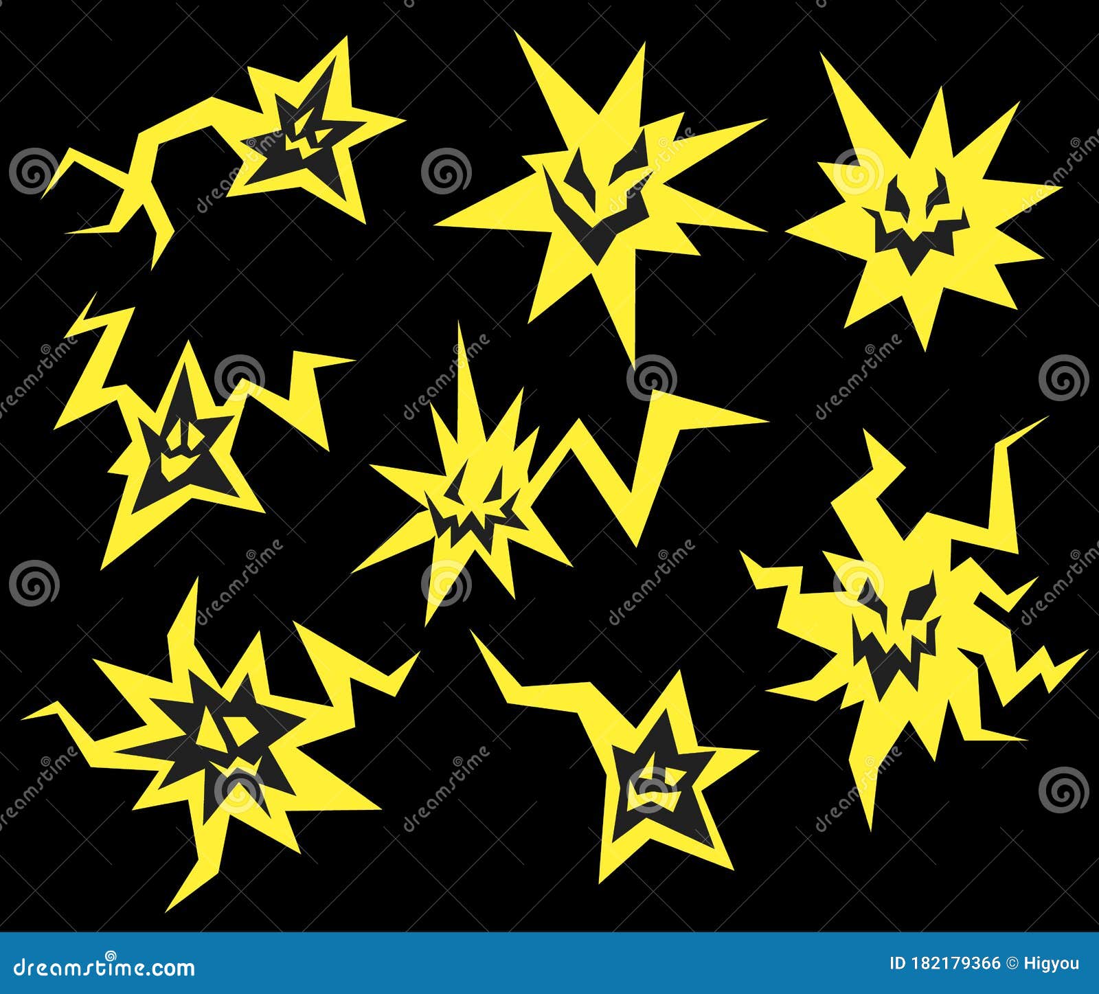Electric Happy Sparks stock vector. Illustration of stress - 182179366