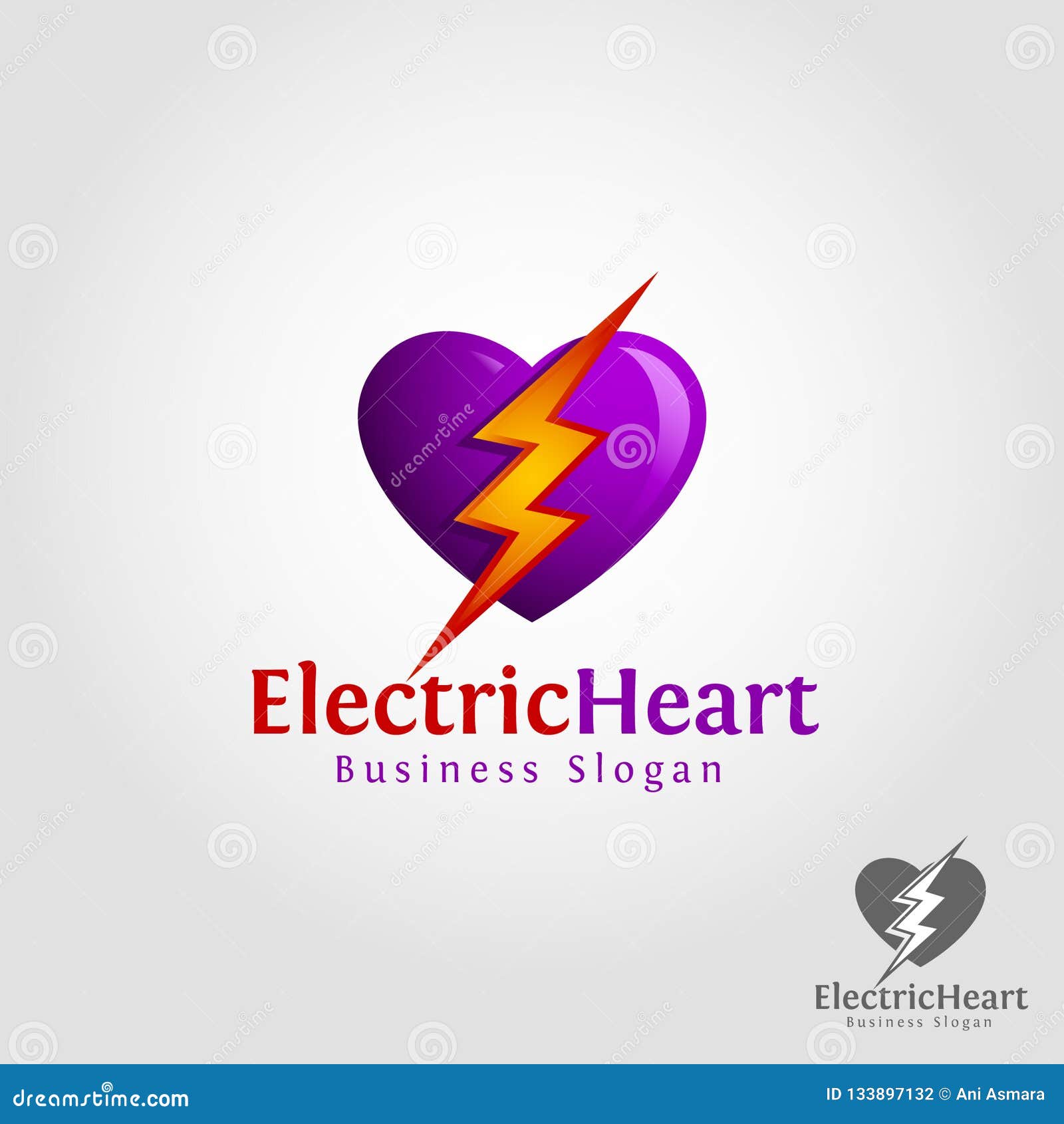 Electric Heart - the Power of Heart Logo Stock Vector - Illustration of ...